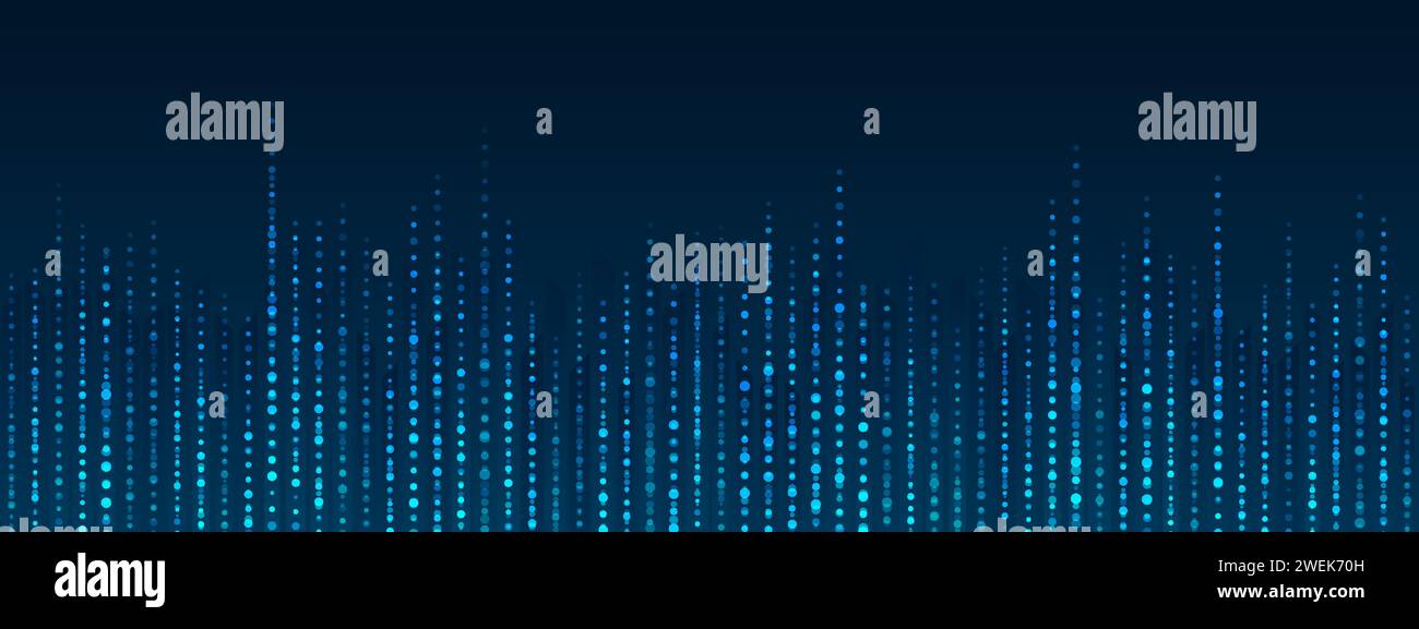 Blue neon glowing connect lines and dots abstract background. Vector ...