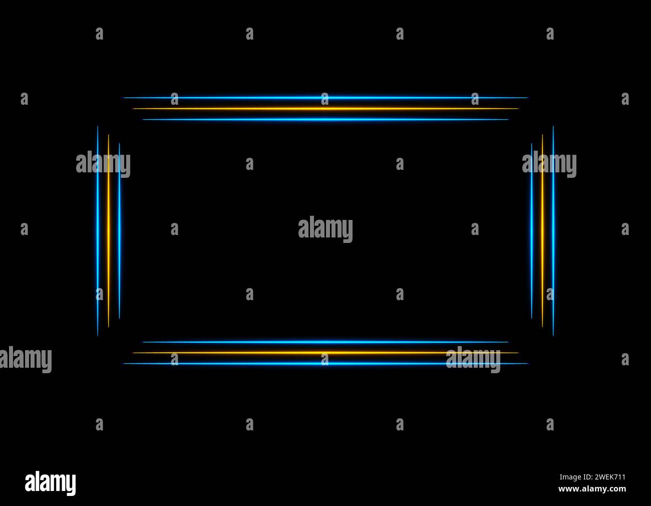 Abstract orange neon lights frame Stock Vector Images - Alamy