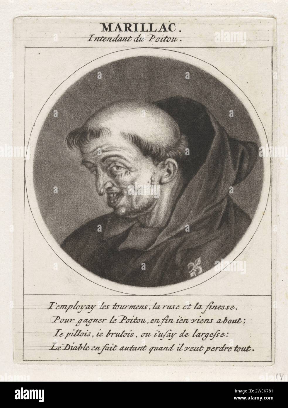 Portret van René de Marillac, Jacob Gole, After Cornelis Dusart, 1691 ...
