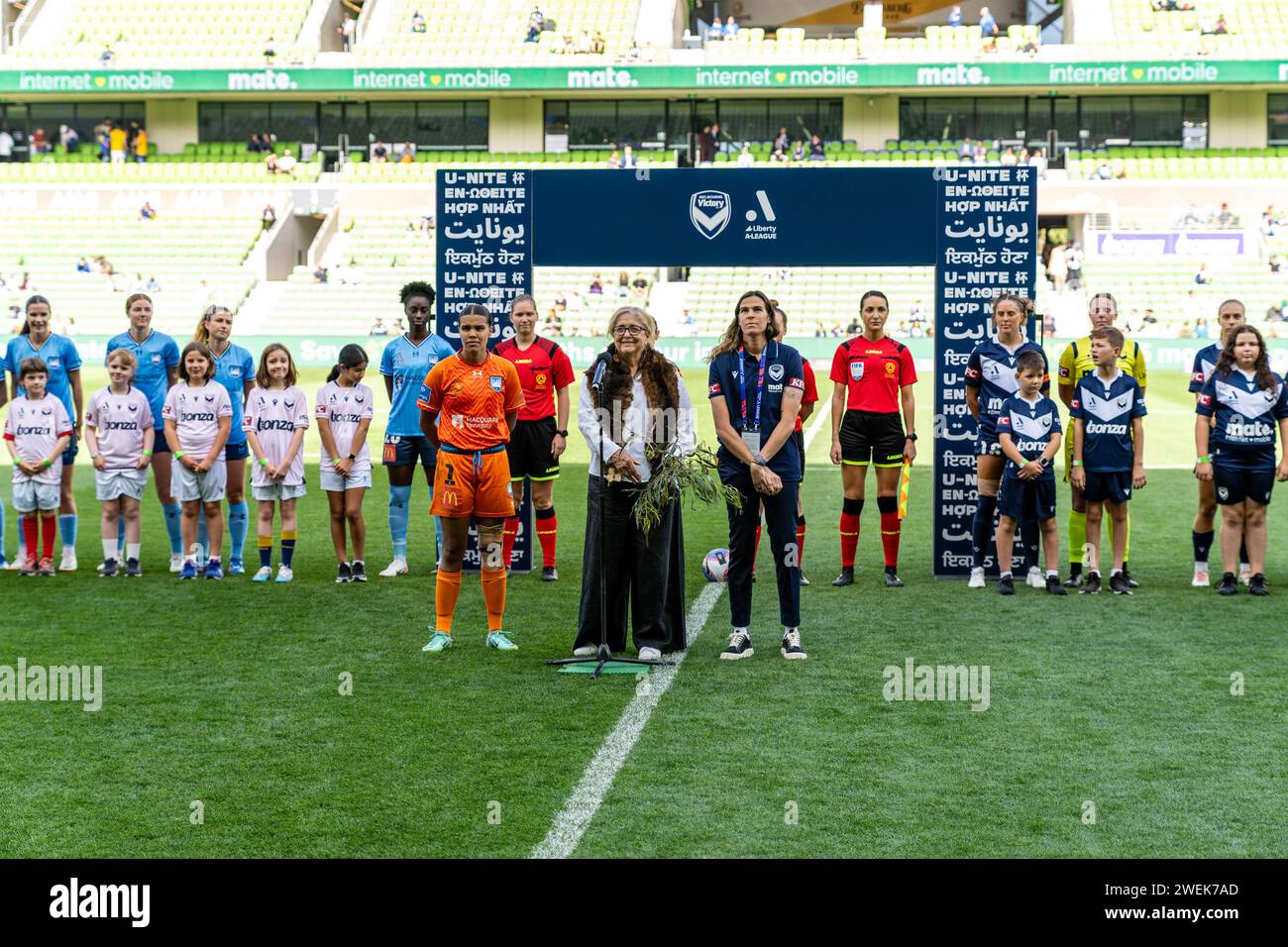 Melbourne, Australia. 26 January, 2024. Left to Right: Sydney FC ...