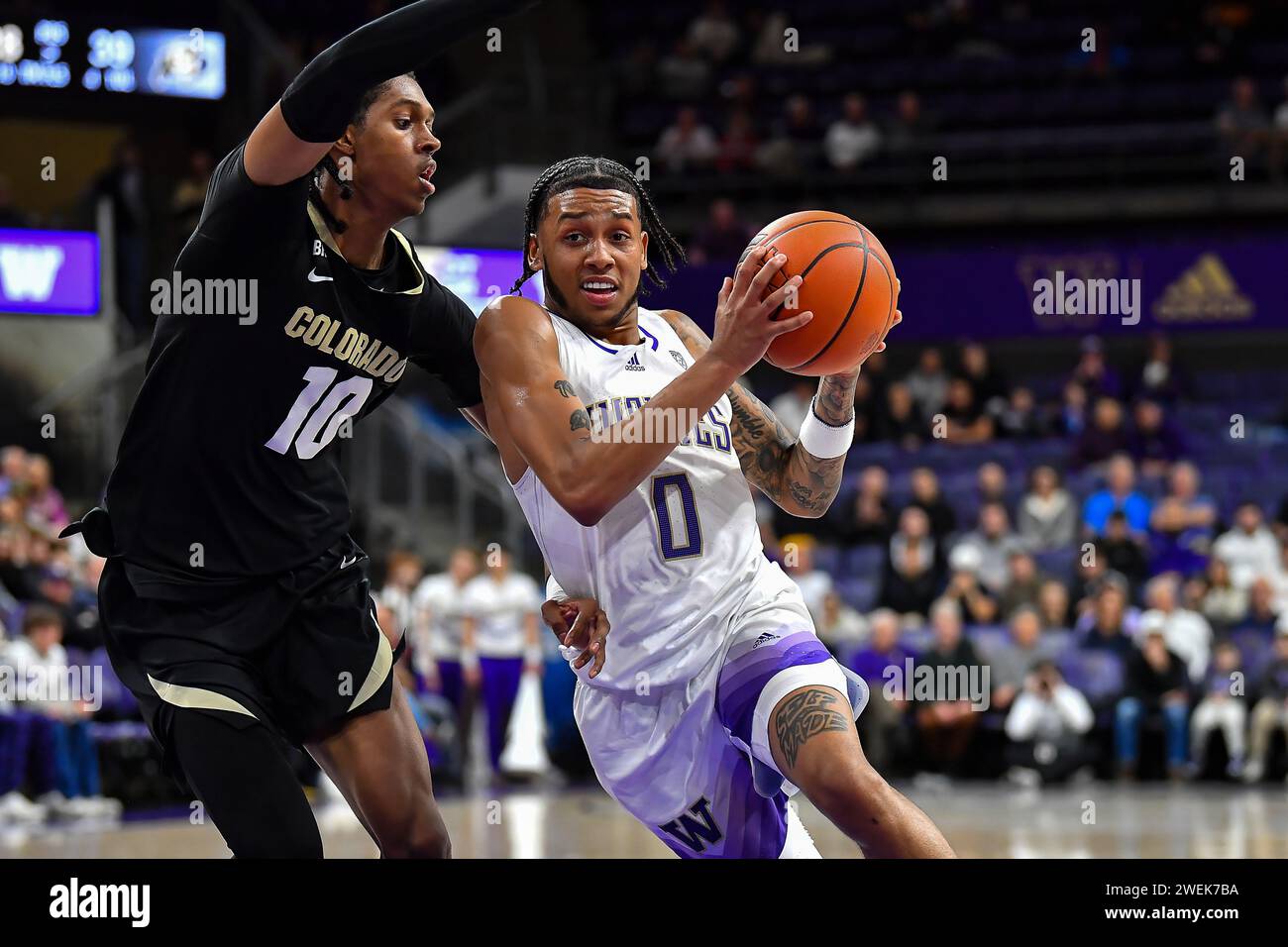 Seattle, WA, USA. 24th Jan, 2024. Washington Huskies guard Koren ...