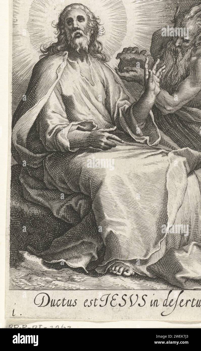 Together of Christ by Satan, Boëtius Adamsz. Bolswert, after Abraham ...