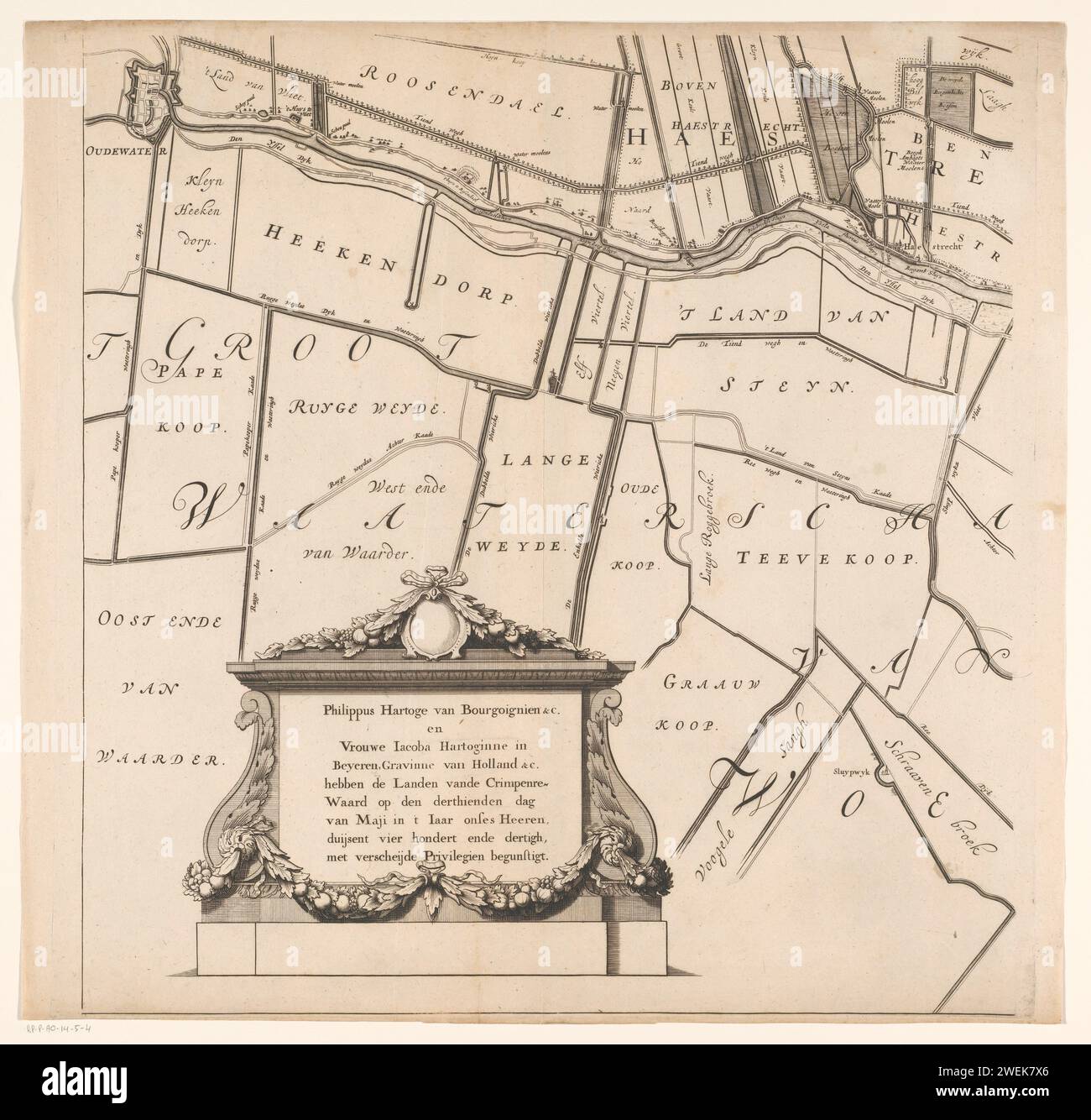 Map of the Water Board of the Krimpenerwaard (fourth part of map ...