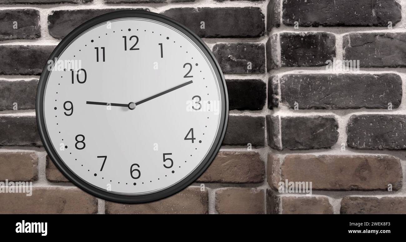 Clock animation over digital data hi-res stock photography and images ...