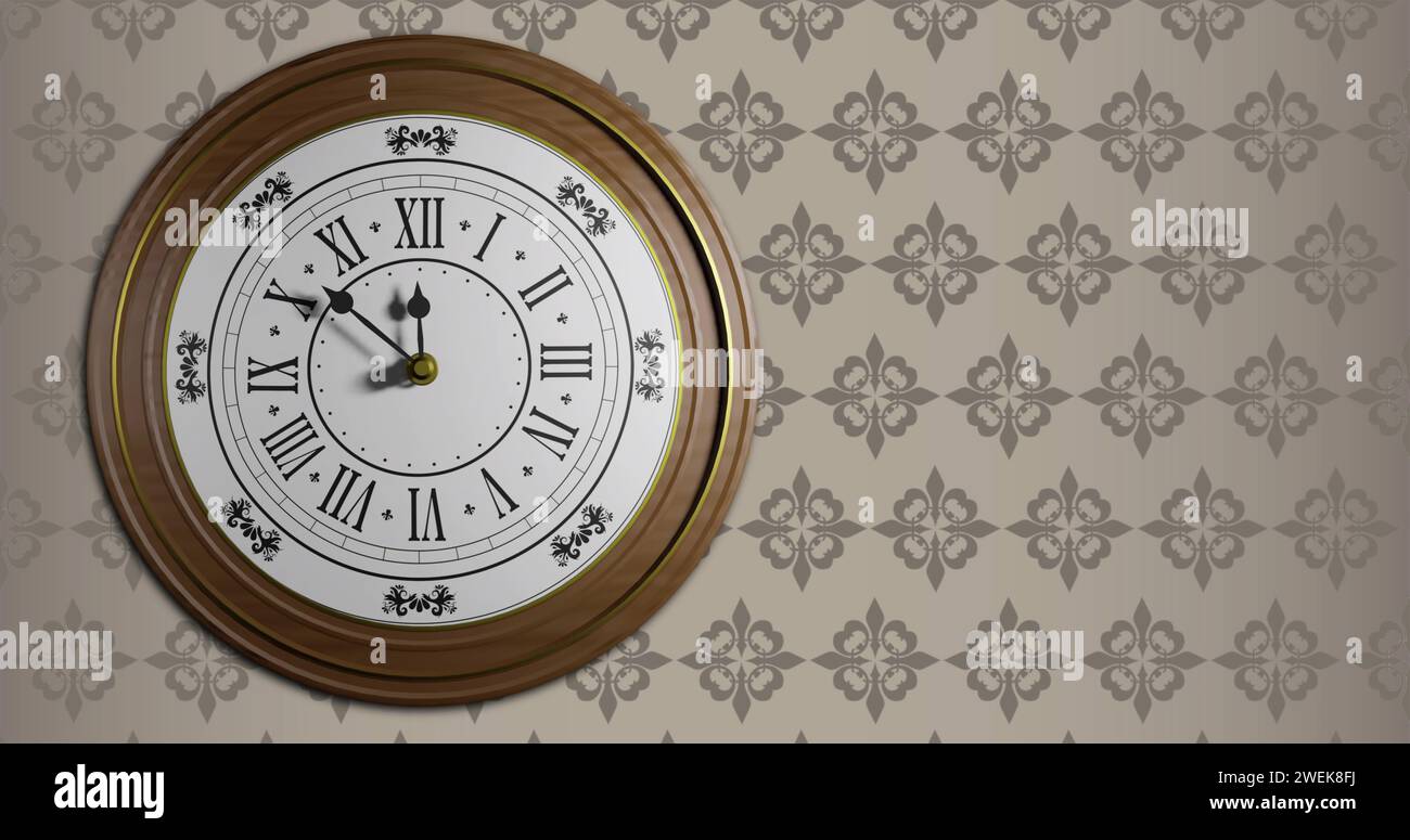 Digital clock animation over abstract hi-res stock photography and ...