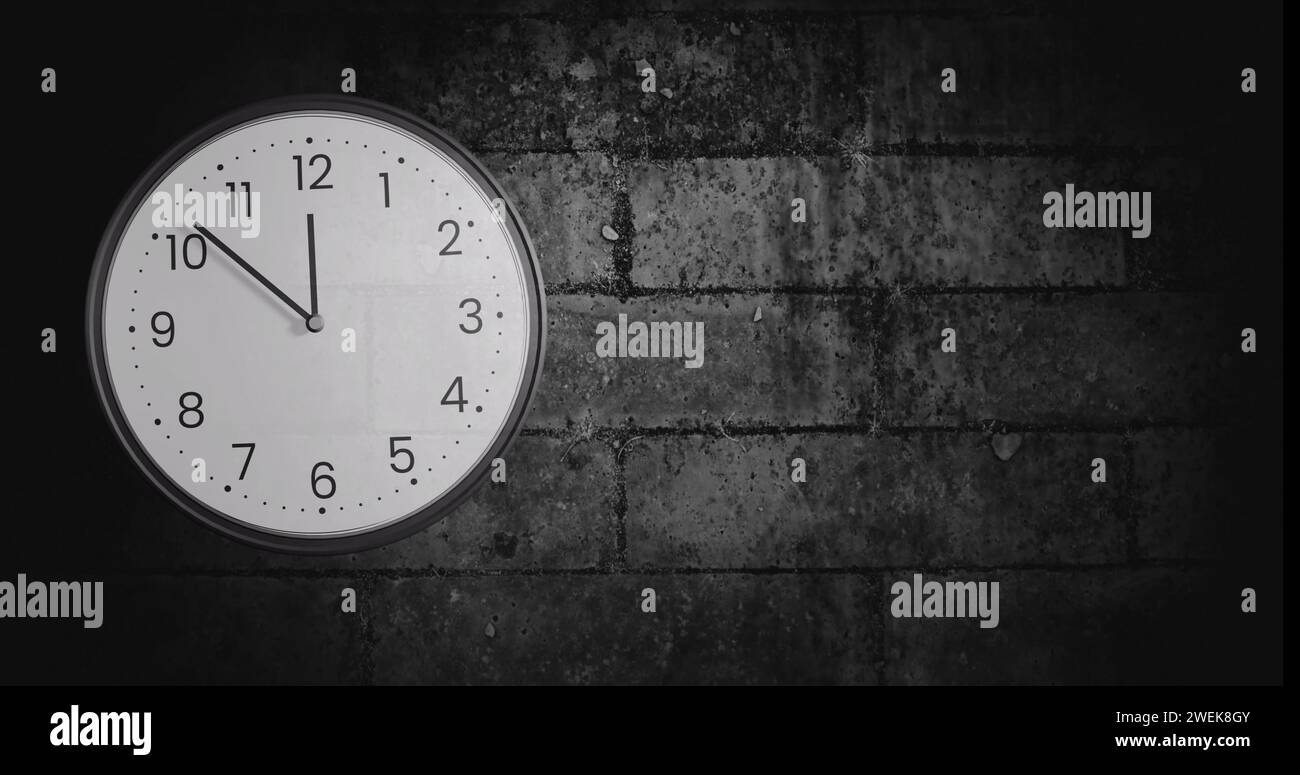 Clock animation over digital data hi-res stock photography and images ...