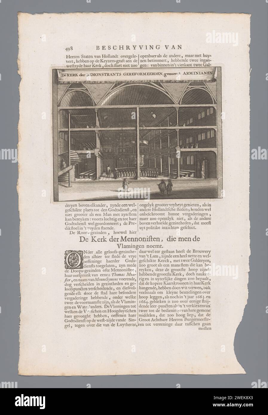 Interior of the Remonstrant (Arminian) Church in Amsterdam, Anonymous ...