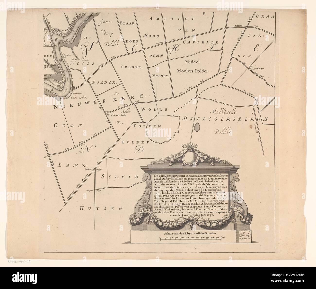 Map of the Water Board of the Krimpenerwaard (sixth part of map ...