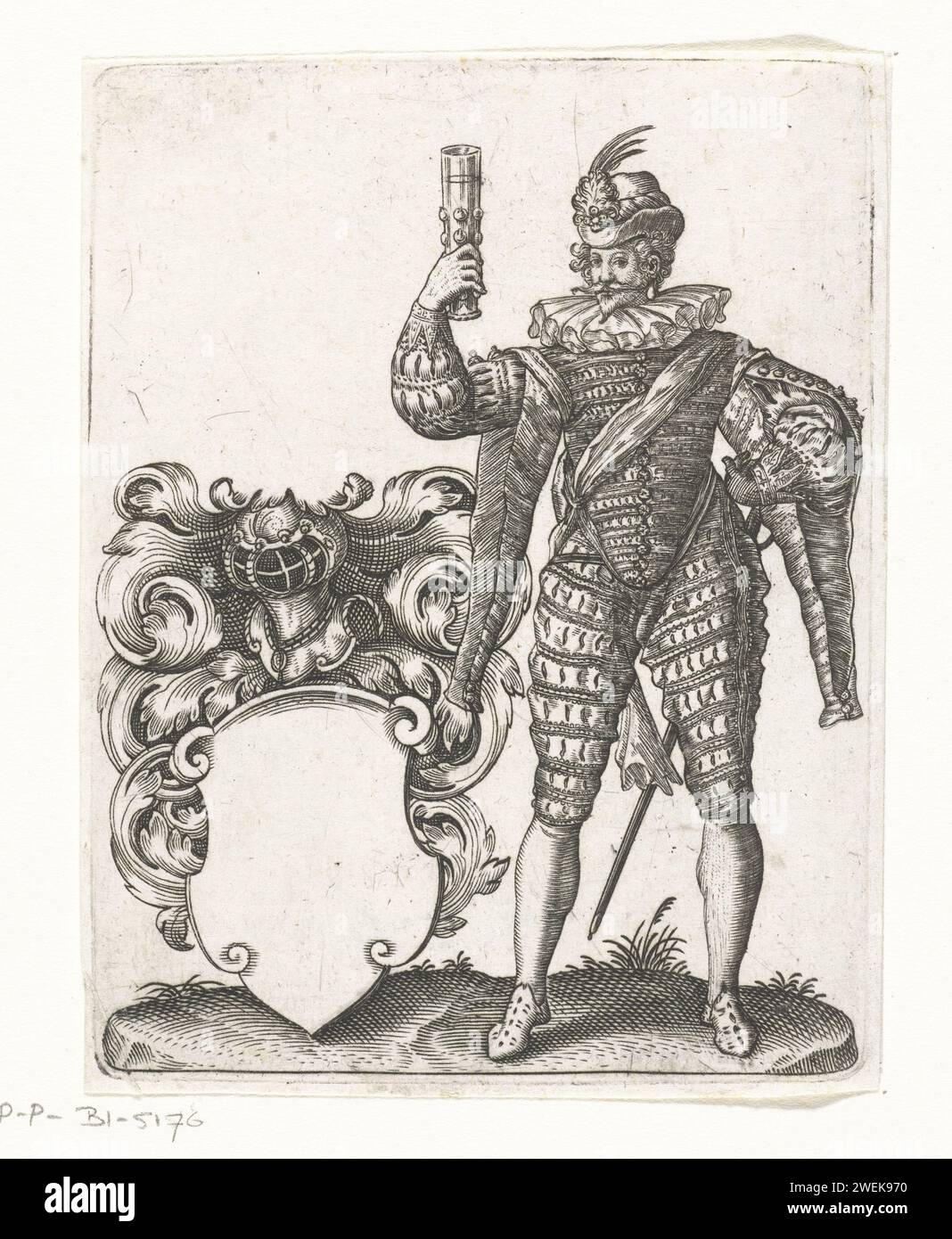 Weapon template with beautifully dressed Lord with glass in his hand ...