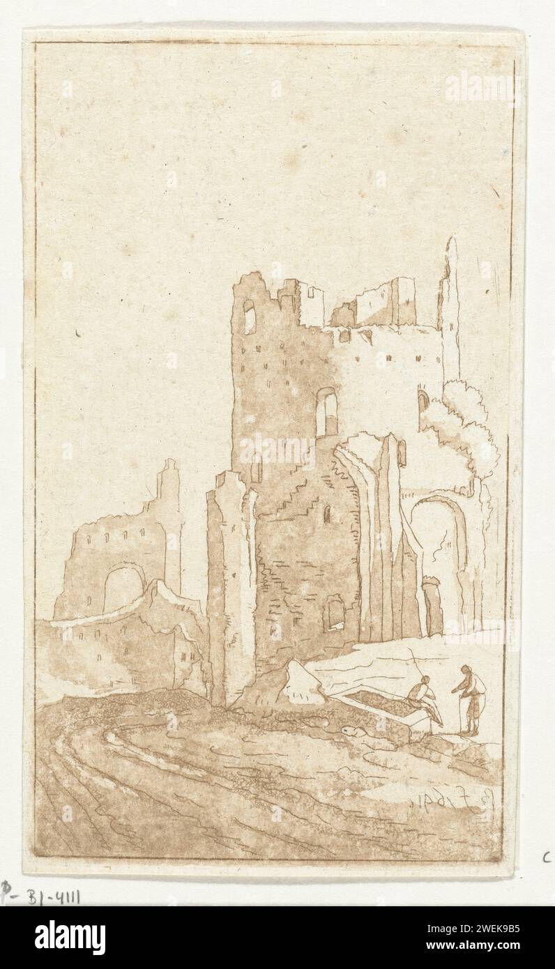 Ruins, Anthonie van den Bos, after Bartholomeus Breenbergh, 1778 - 1838 ...