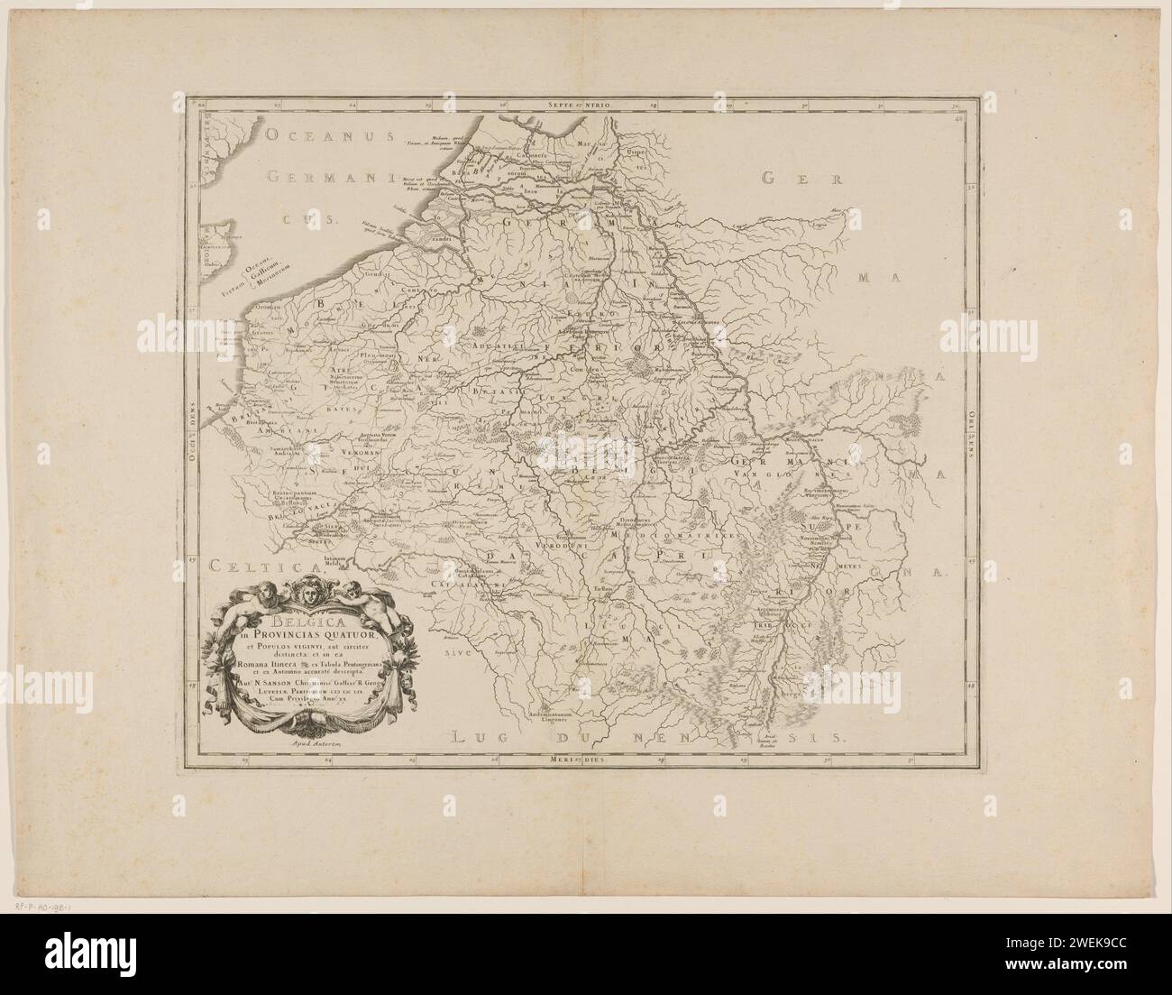 Map of Belgium in Roman times, Anonymous, 1659 print Map of Belgium in ...