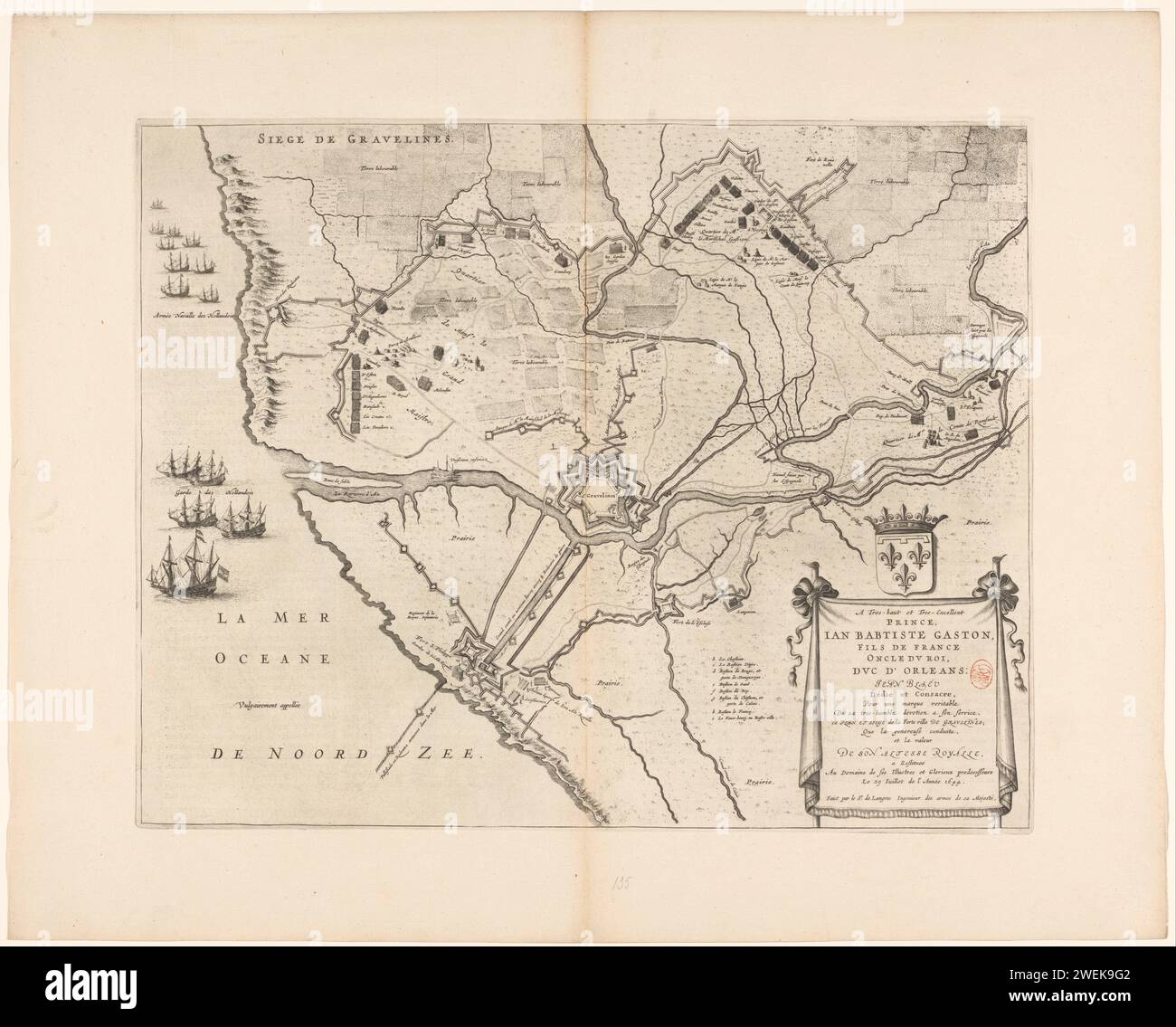 Map of the siege and conquest of Grevelingen, 1644, Anonymous, 1652 ...