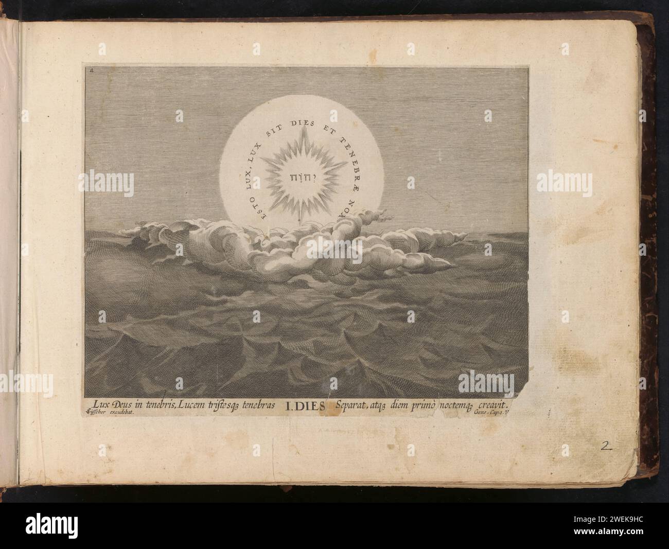 First day of creation: separation of light and darkness, 1646 print God ...