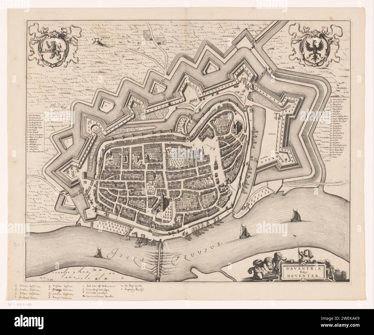 Map of Deventer, Anonymous, 1657 print Map in a nutshell perspective ...