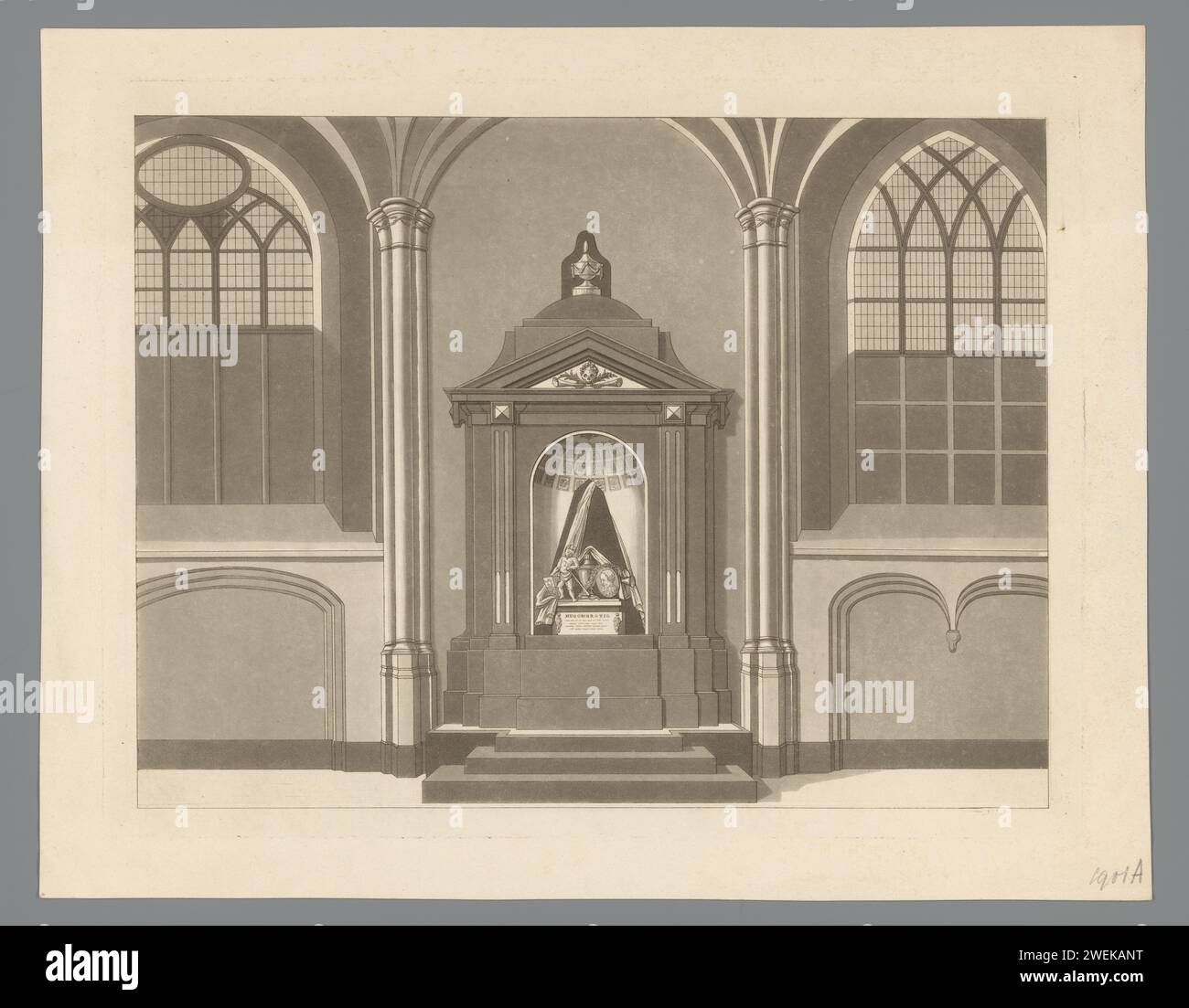 Graftombe by Hugo de Groot in the Nieuwe Kerk in Delft, Anonymous, 1828 ...