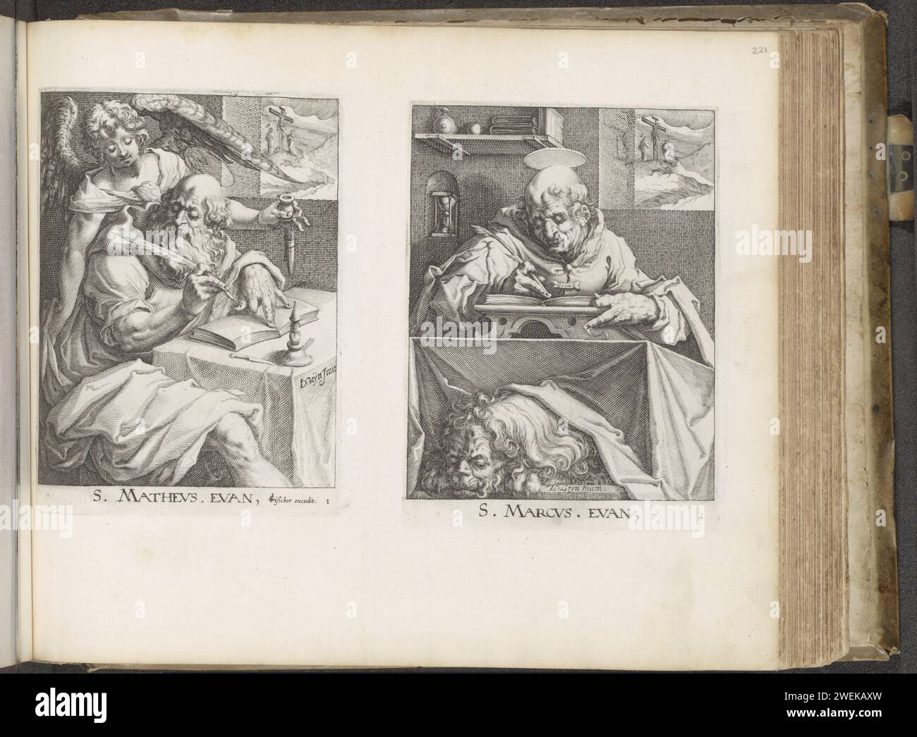 Evangelist Mattheus / Evangelist Marcus, 1653 - 1654 print Two ...