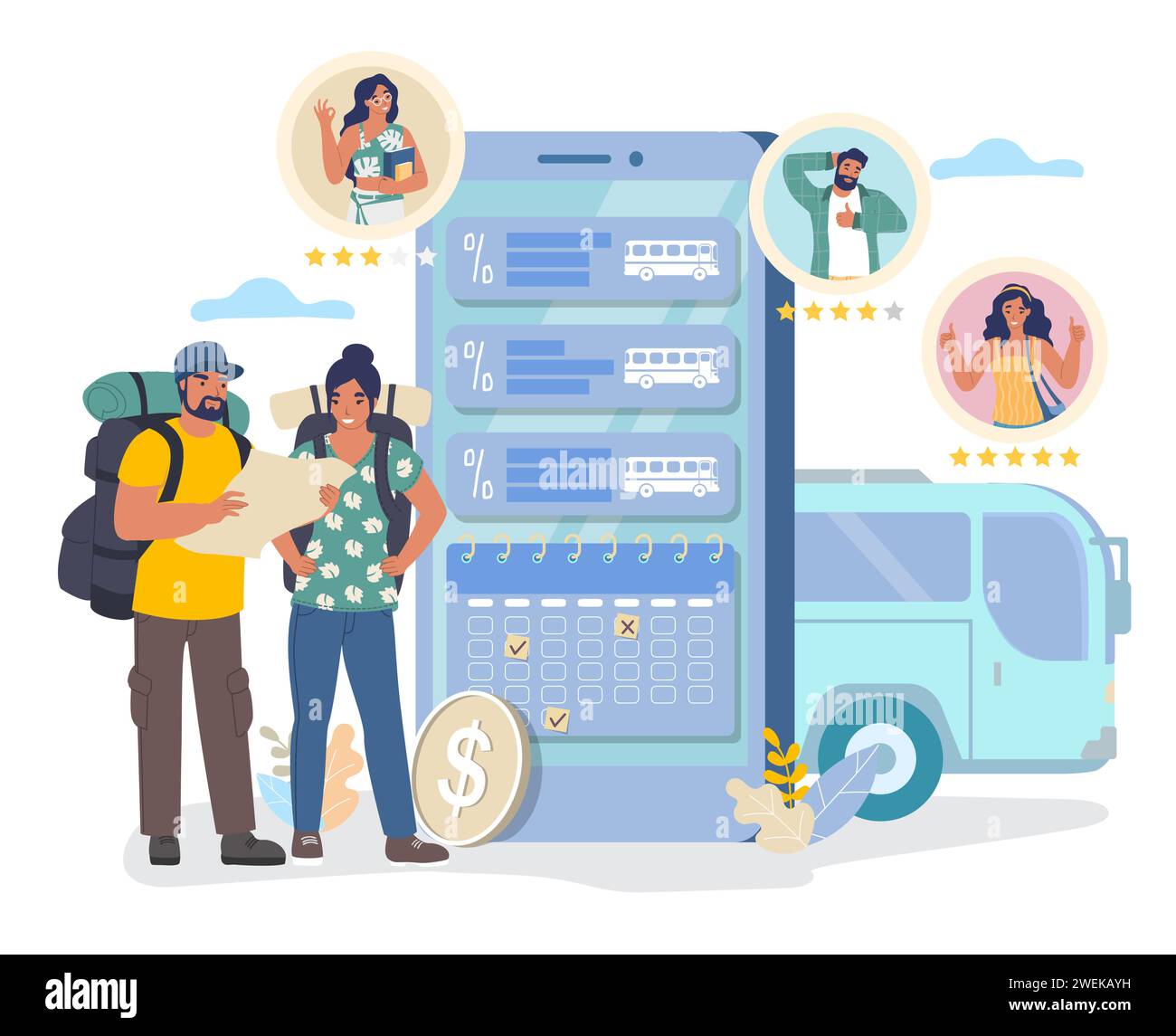 Customer using mobile app Stock Vector Images - Alamy