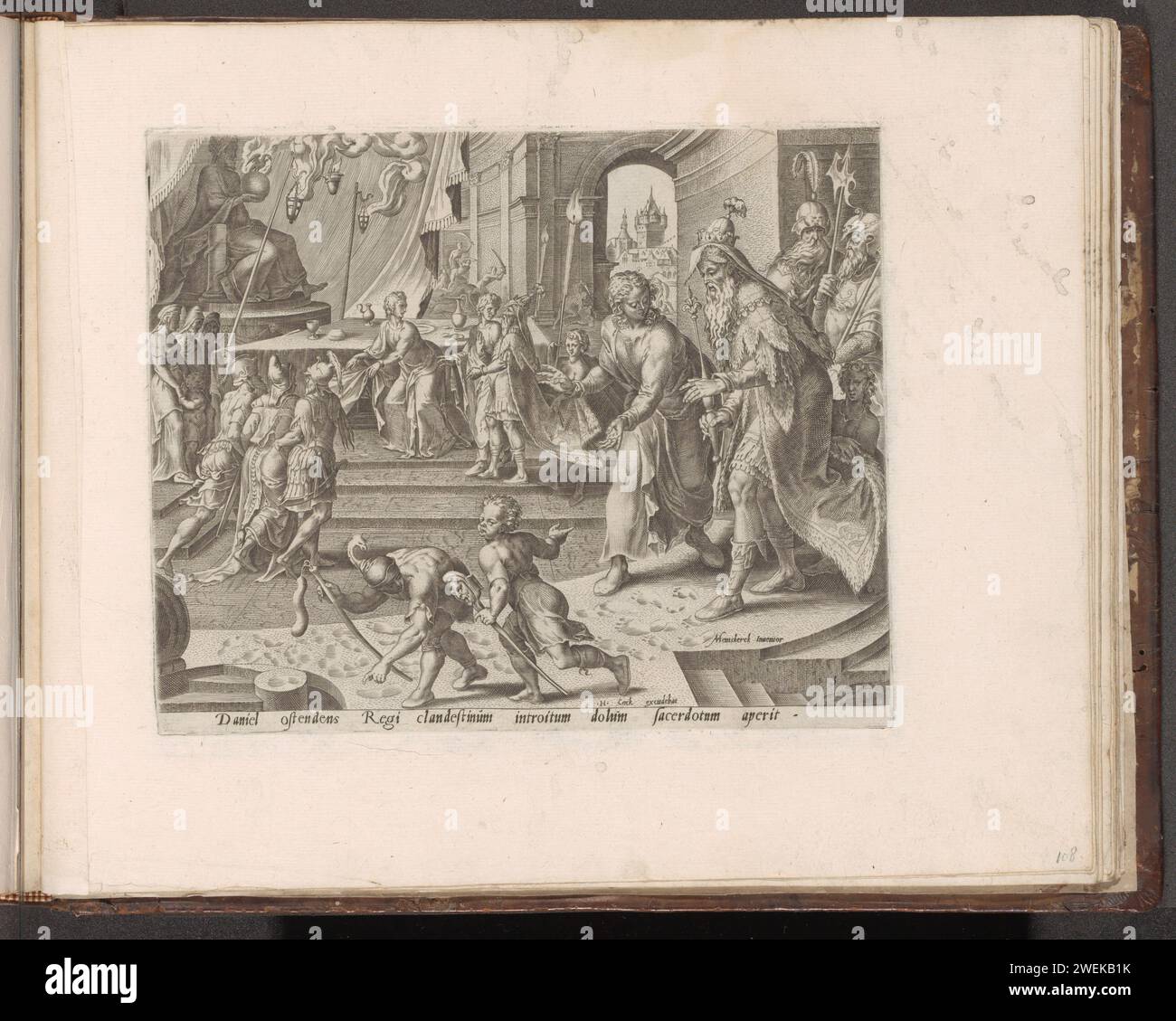 Daniël reveals the deception of Bels Priesters, 1579 print King Cyrus ...