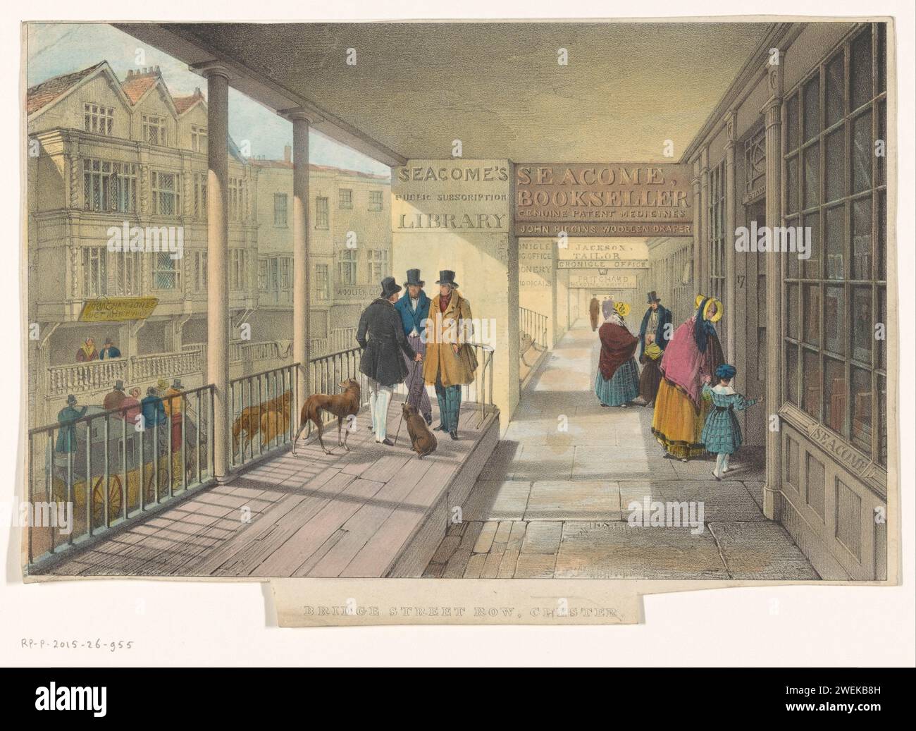View of Bridge Street Row in Chester, George Hawkins (II) (Possible ...