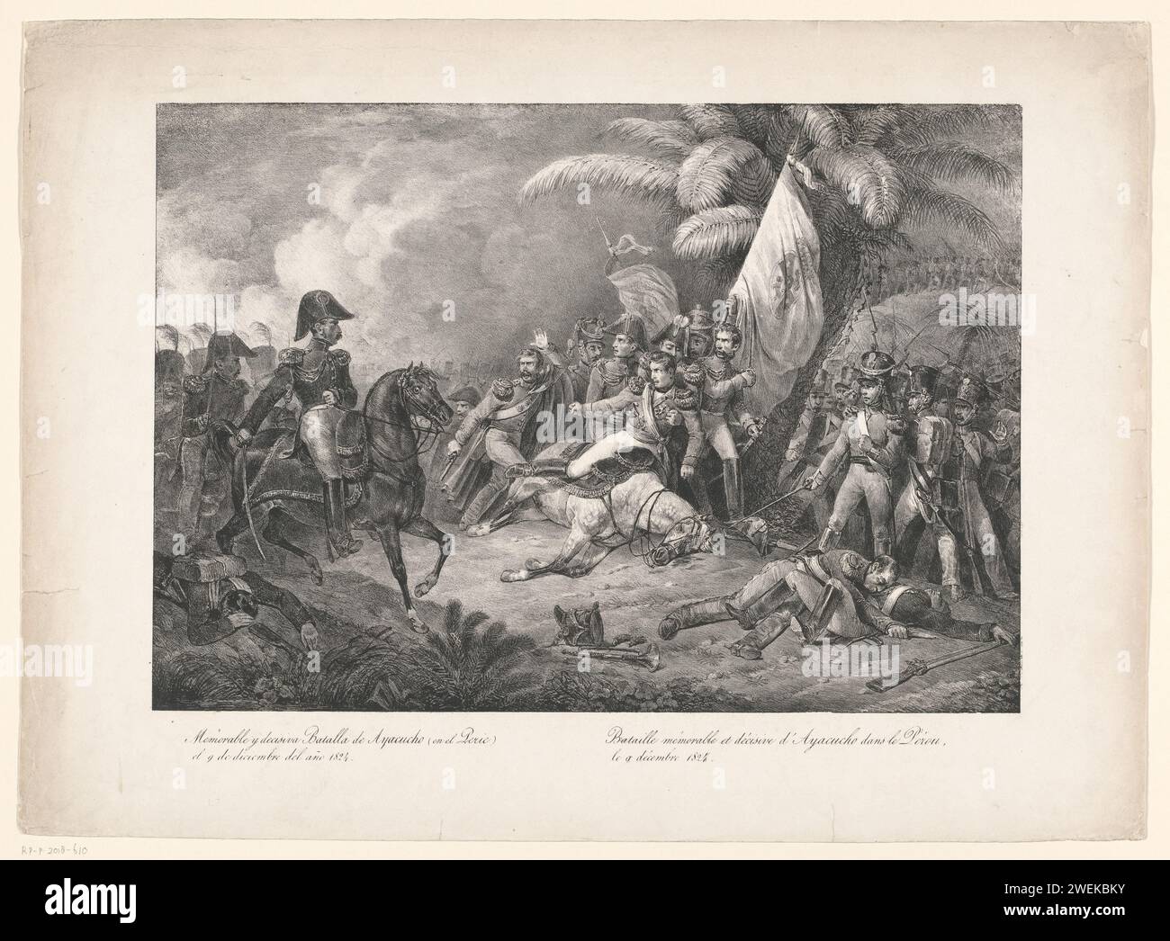 Battle of Ayacucho, 1824, Denis Auguste Marie Raffet, 1825 - 1826 print ...