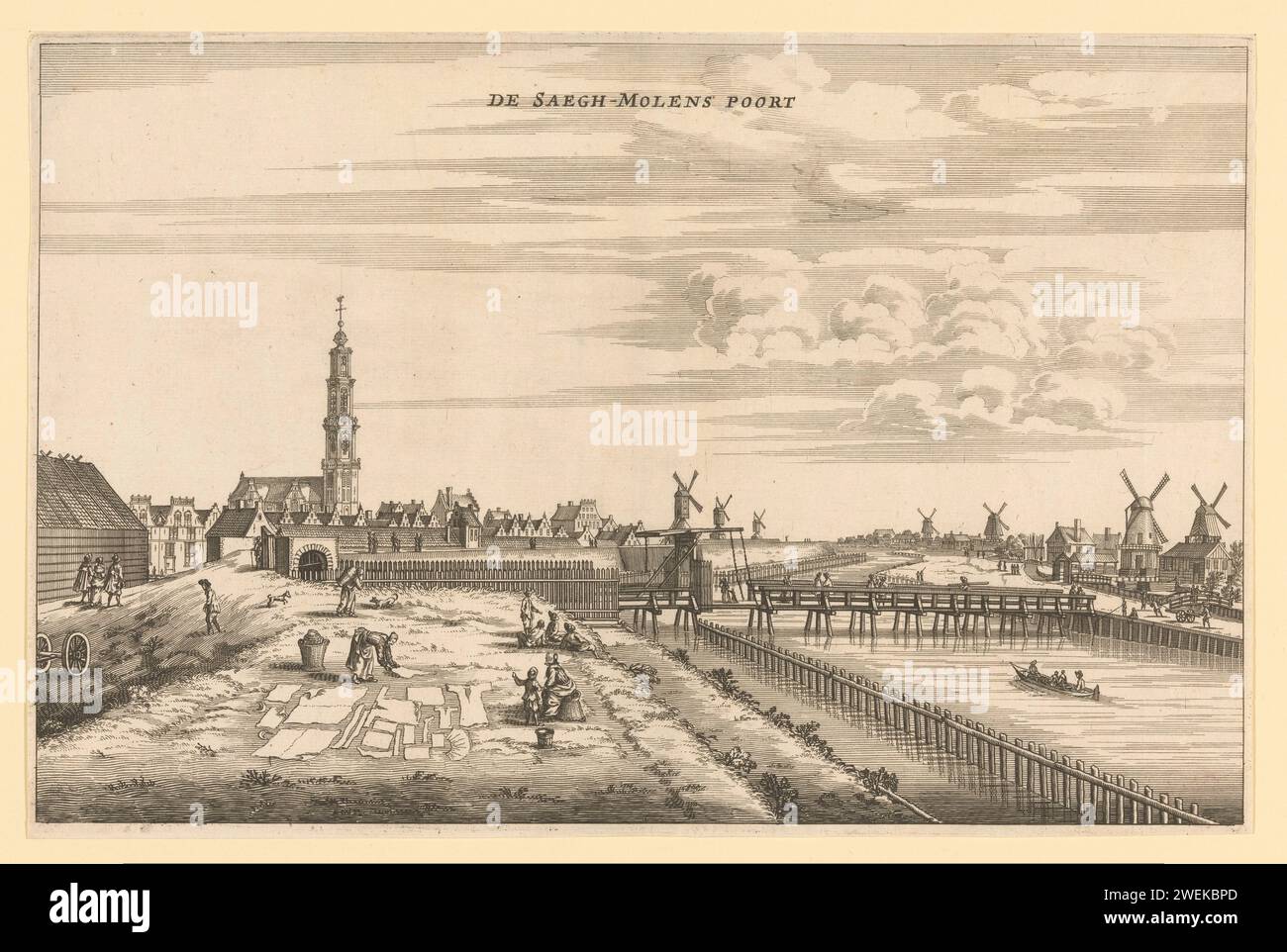 View of the Zaagmolenpoort in Amsterdam, Jacob van Meurs (Possible ...