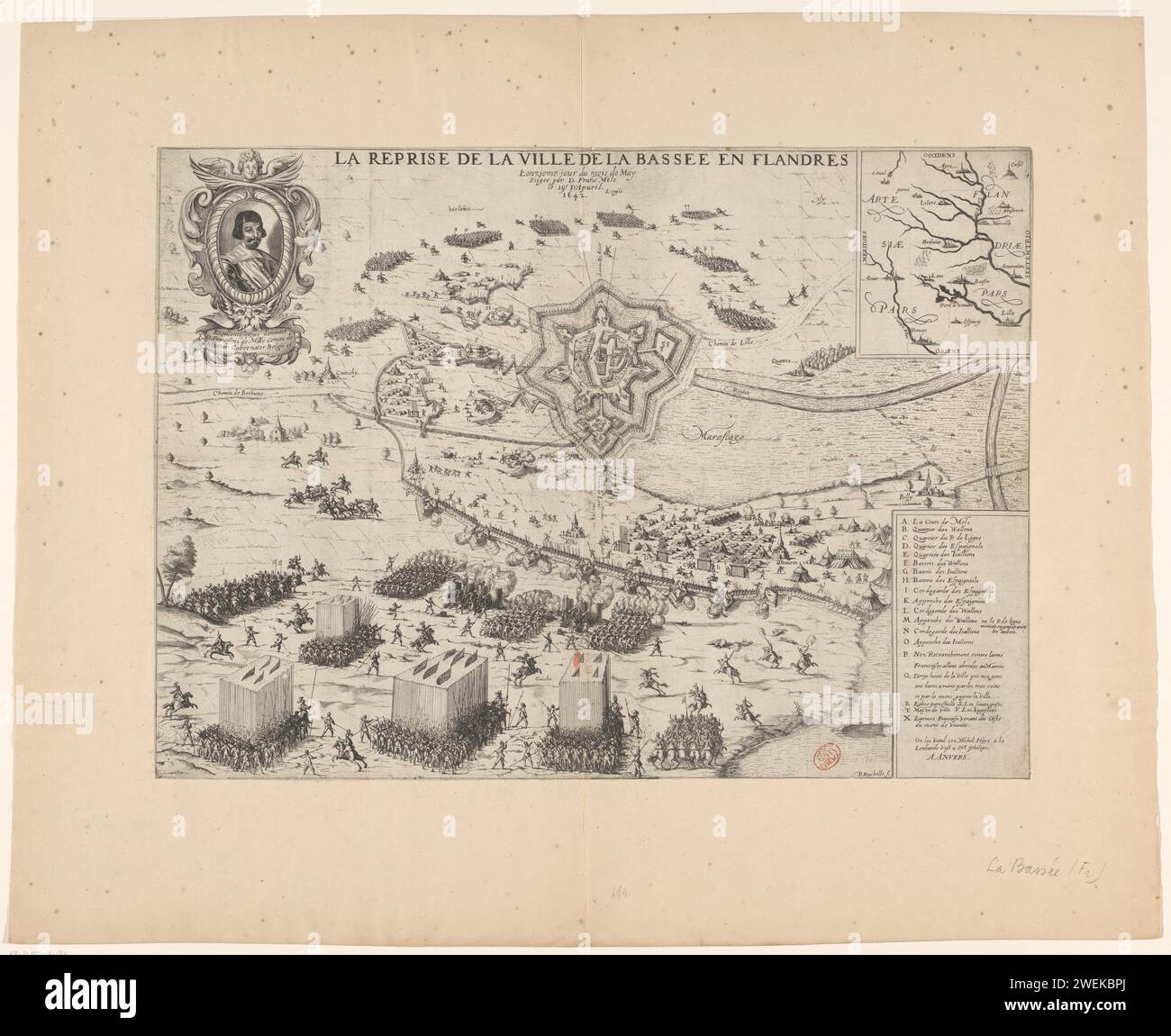 Recapture of La Bassée by Francisco de Melo, 1642, Petrus Rucholle ...