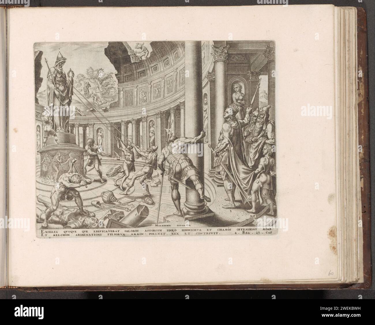 King Josia destroys the temples of Astarte, Kemos and Milkom, 1579 ...