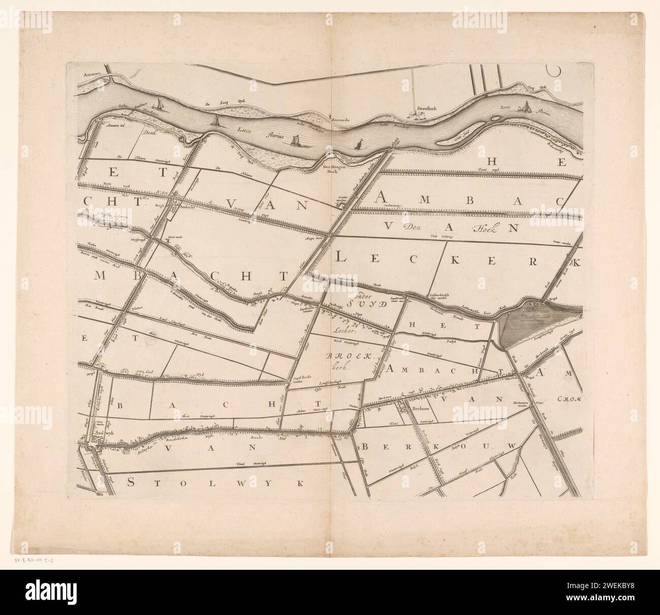 Map of the Water Board of the Krimpenerwaard (second part of map ...