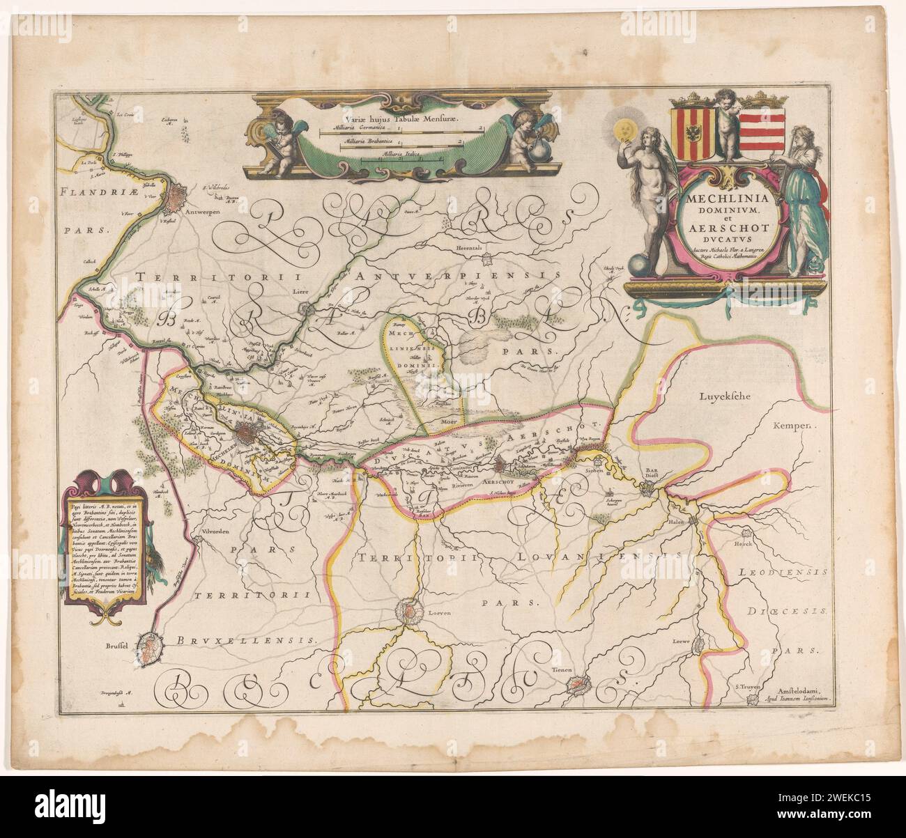 Map of a part of Flanders, Anonymous, 1638 print Map of a part of ...