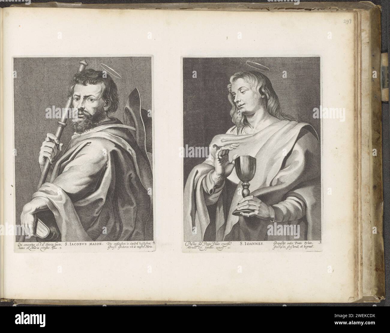 Apostle Jakobus the Multiple / Apostle Johannes, 1653 - 1654 print Two ...