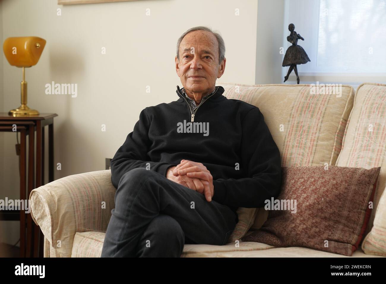 Holocaust survivor Ivan Shaw at his home in north London, ahead of ...