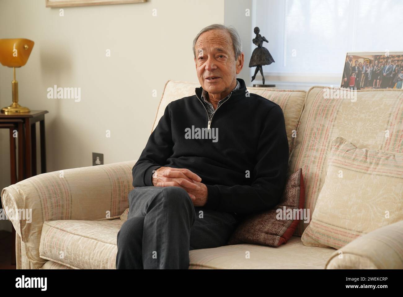 Holocaust survivor Ivan Shaw at his home in north London, ahead of ...
