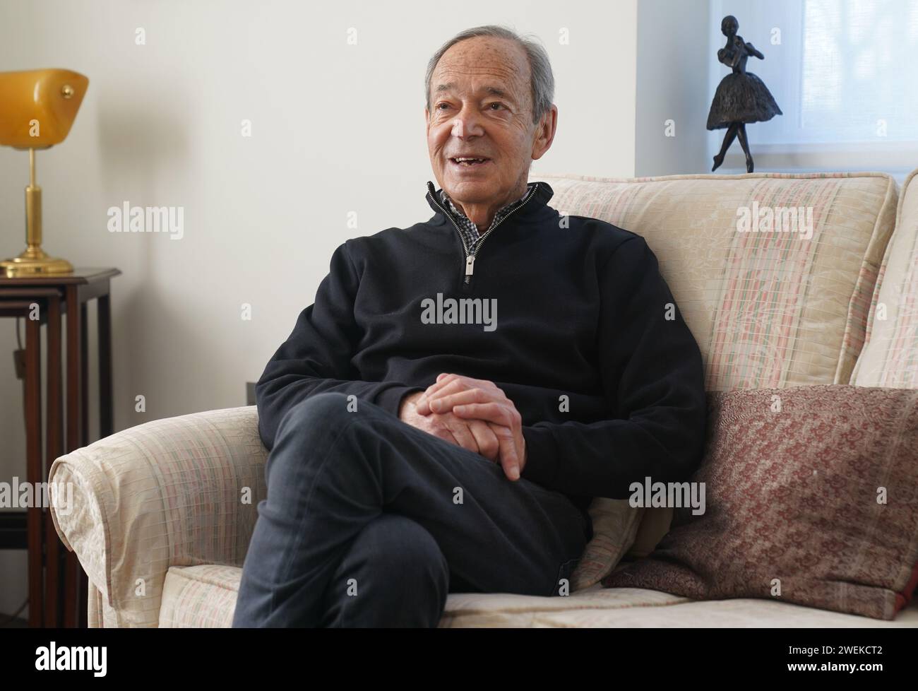 Holocaust survivor Ivan Shaw at his home in north London, ahead of ...