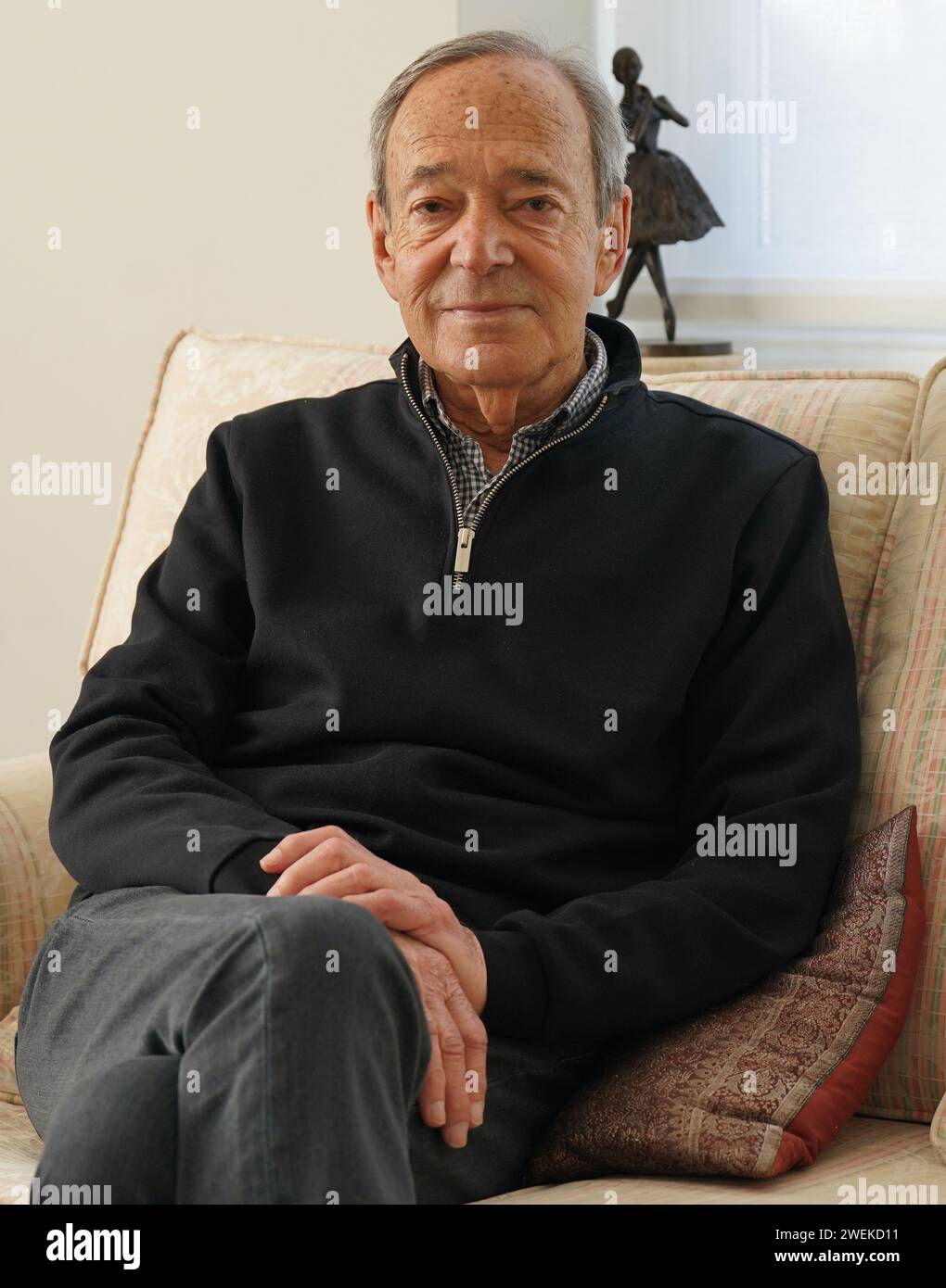 Holocaust survivor Ivan Shaw at his home in north London, ahead of ...