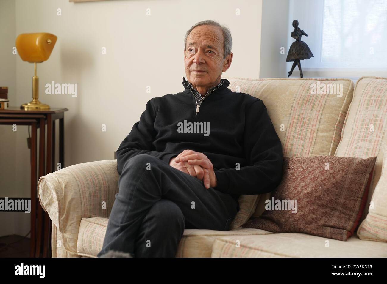 Holocaust survivor Ivan Shaw at his home in north London, ahead of ...