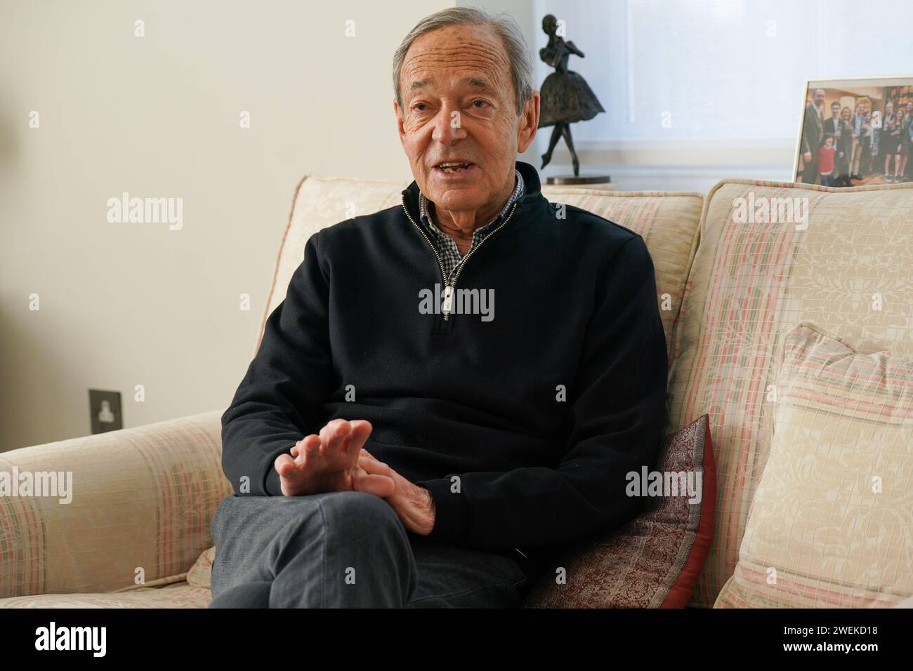 Holocaust survivor Ivan Shaw at his home in north London, ahead of ...