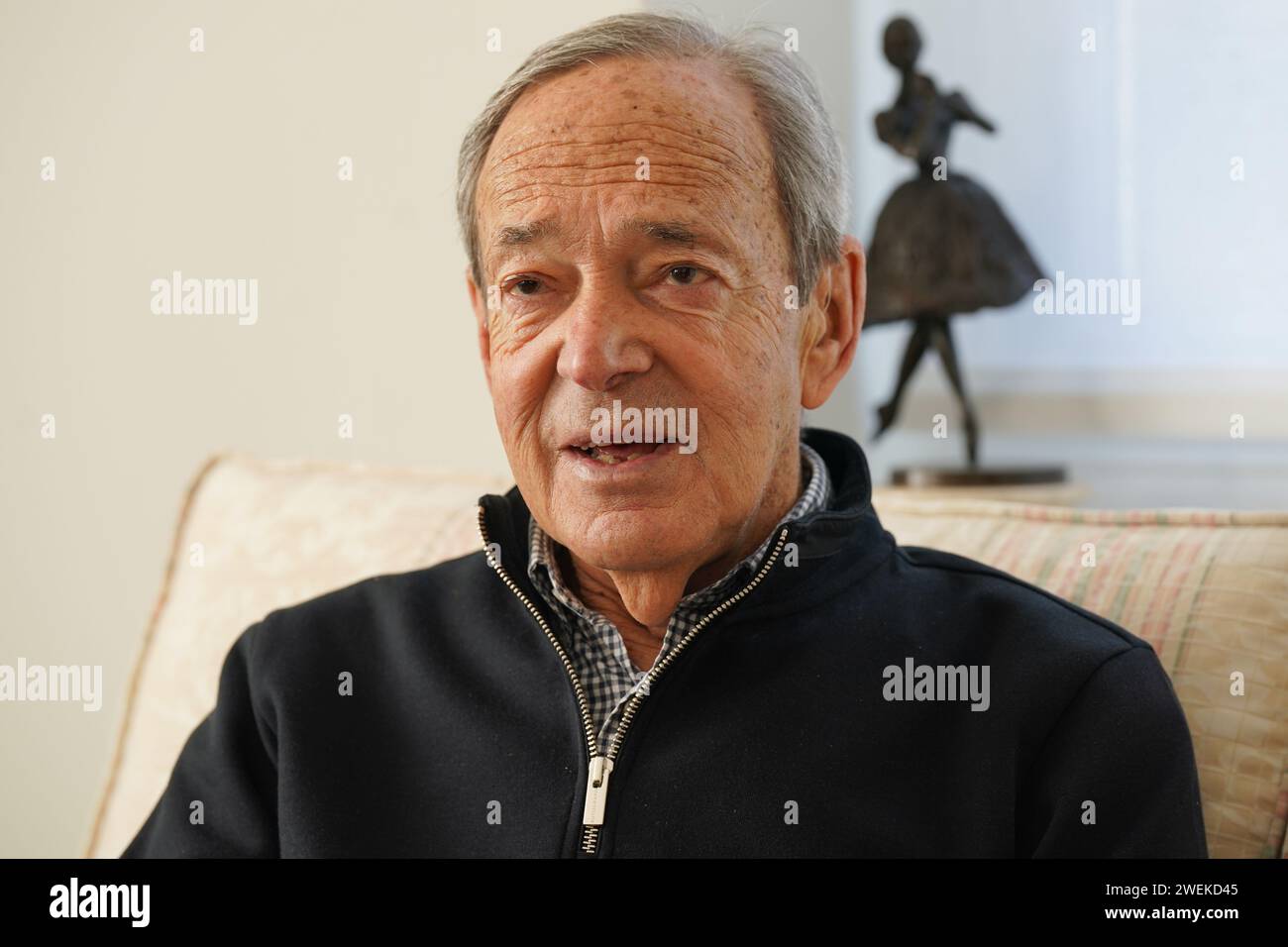 Holocaust survivor Ivan Shaw at his home in north London, ahead of ...