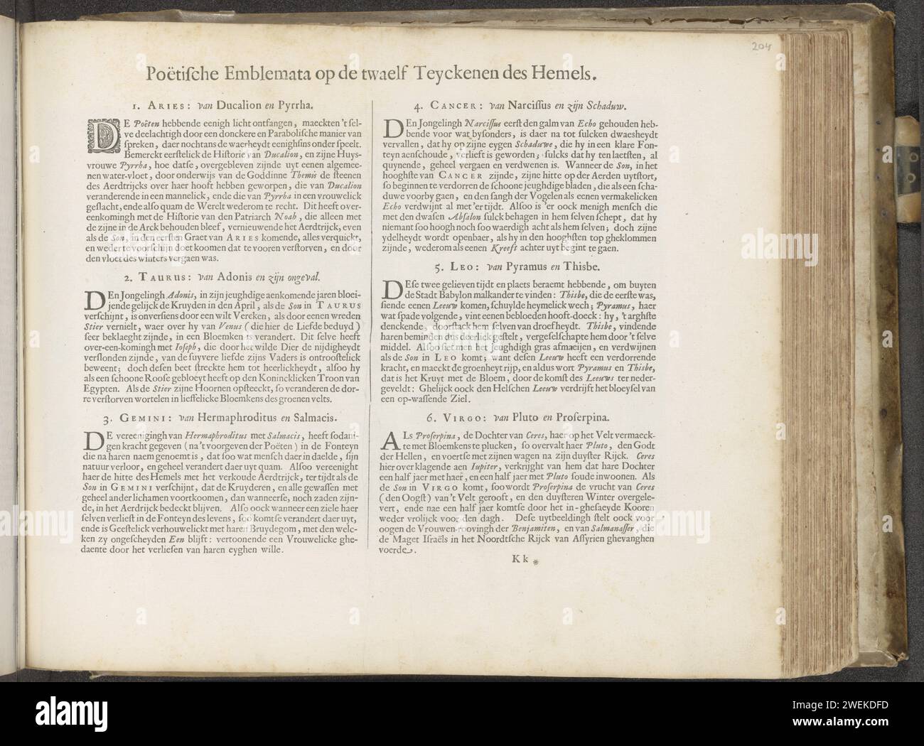 Explanations for the first six characters of the zodiac, 1653 - 1654 ...