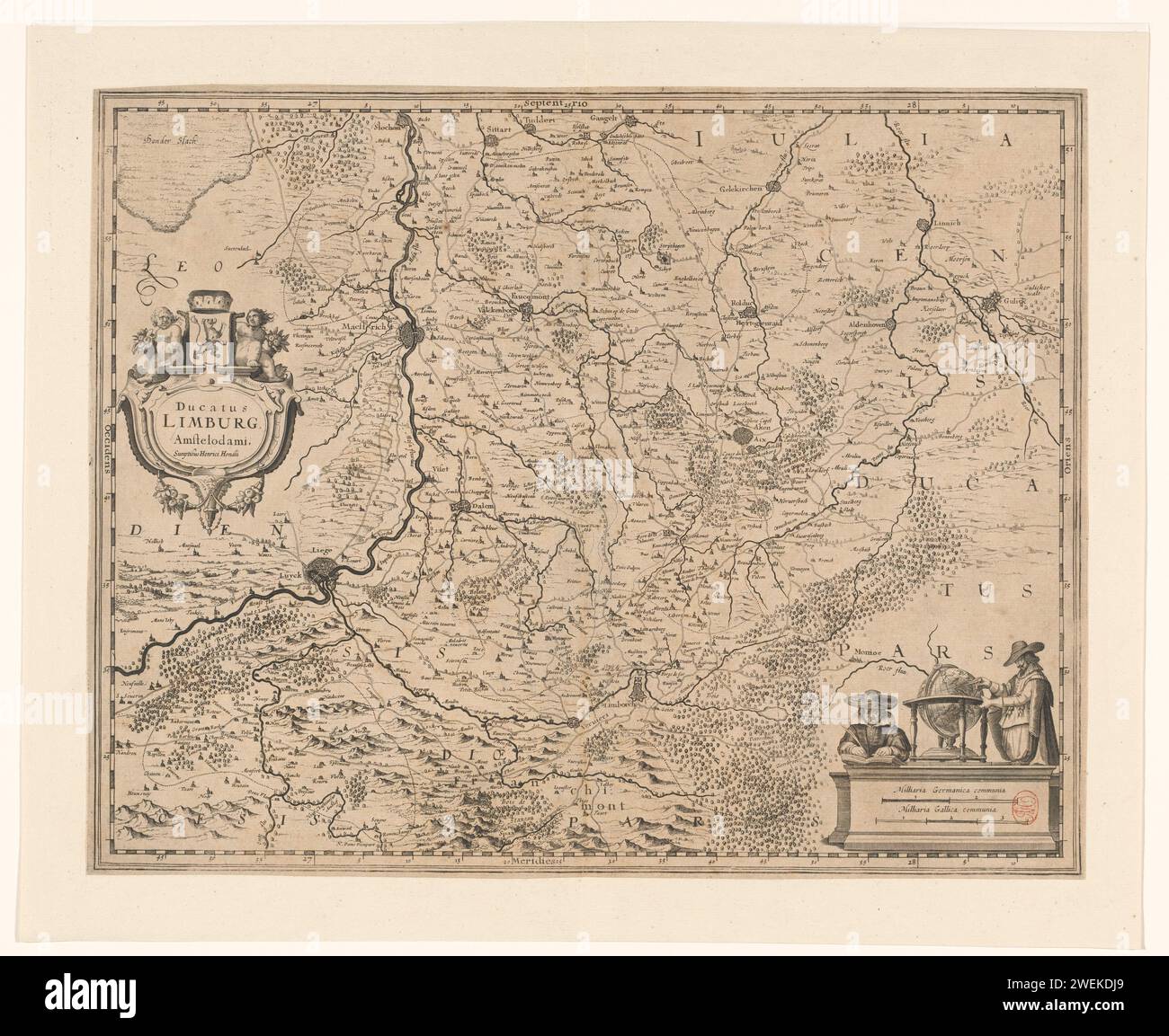 Map of the Duchy of Limburg, Anonymous, 1633 - 1649 print Map of the ...