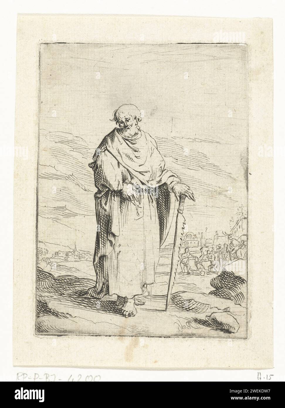 Simon, Andries Both, c. 1622 - c. 1642 print Saint Simon standing ...