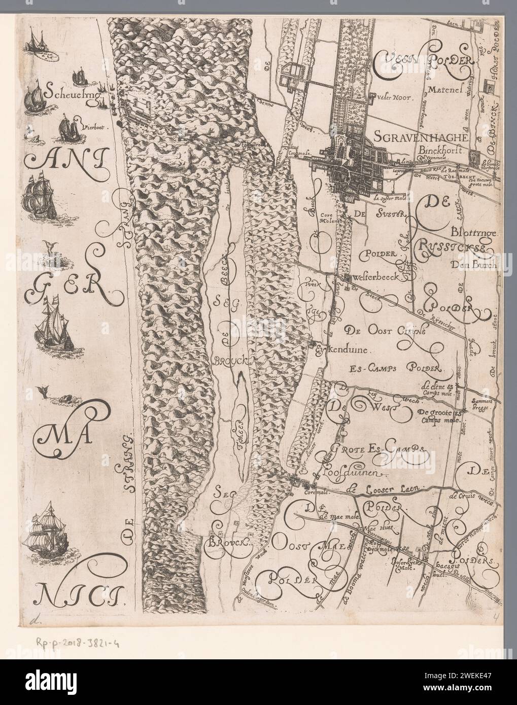 Map of the Delfland Water Board, with The Hague and surroundings, Share ...