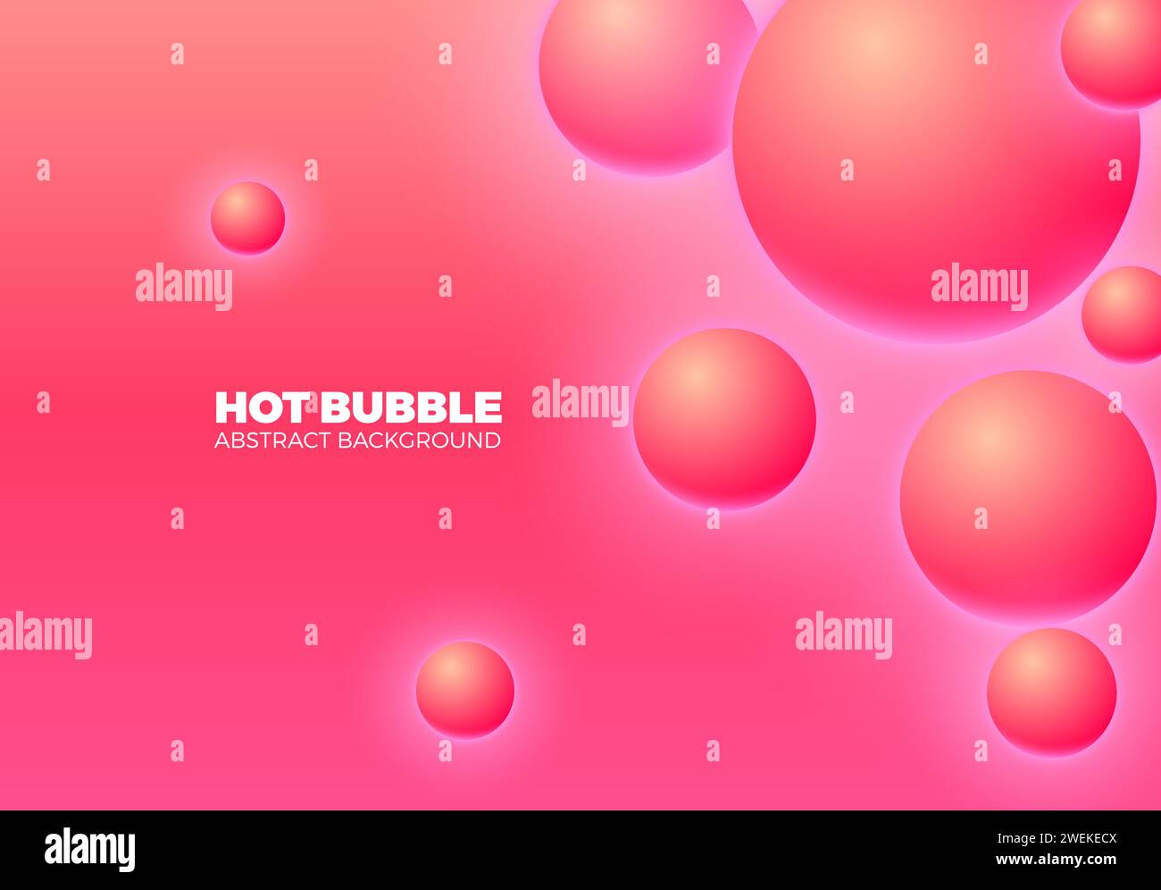 Abstract background with hot pink shiny balls floating, in motion Stock ...