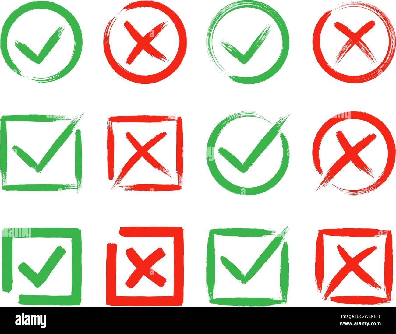 Check boxes incorrect check mark hi-res stock photography and images ...