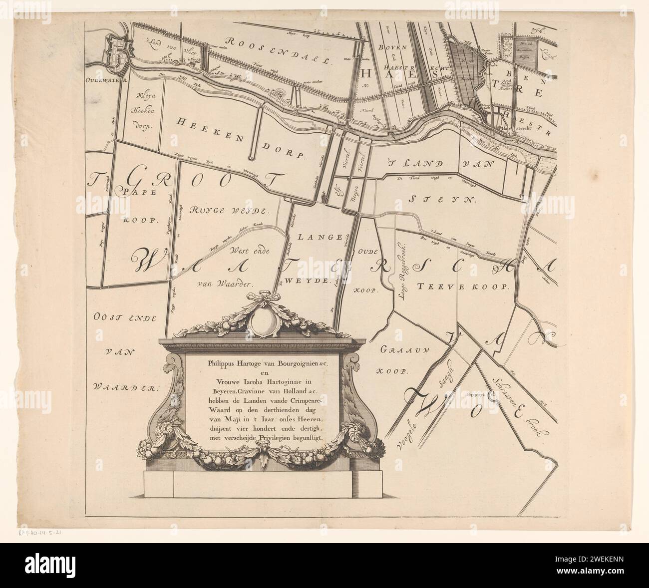 Map of the Water Board of the Krimpenerwaard (fourth part of map ...