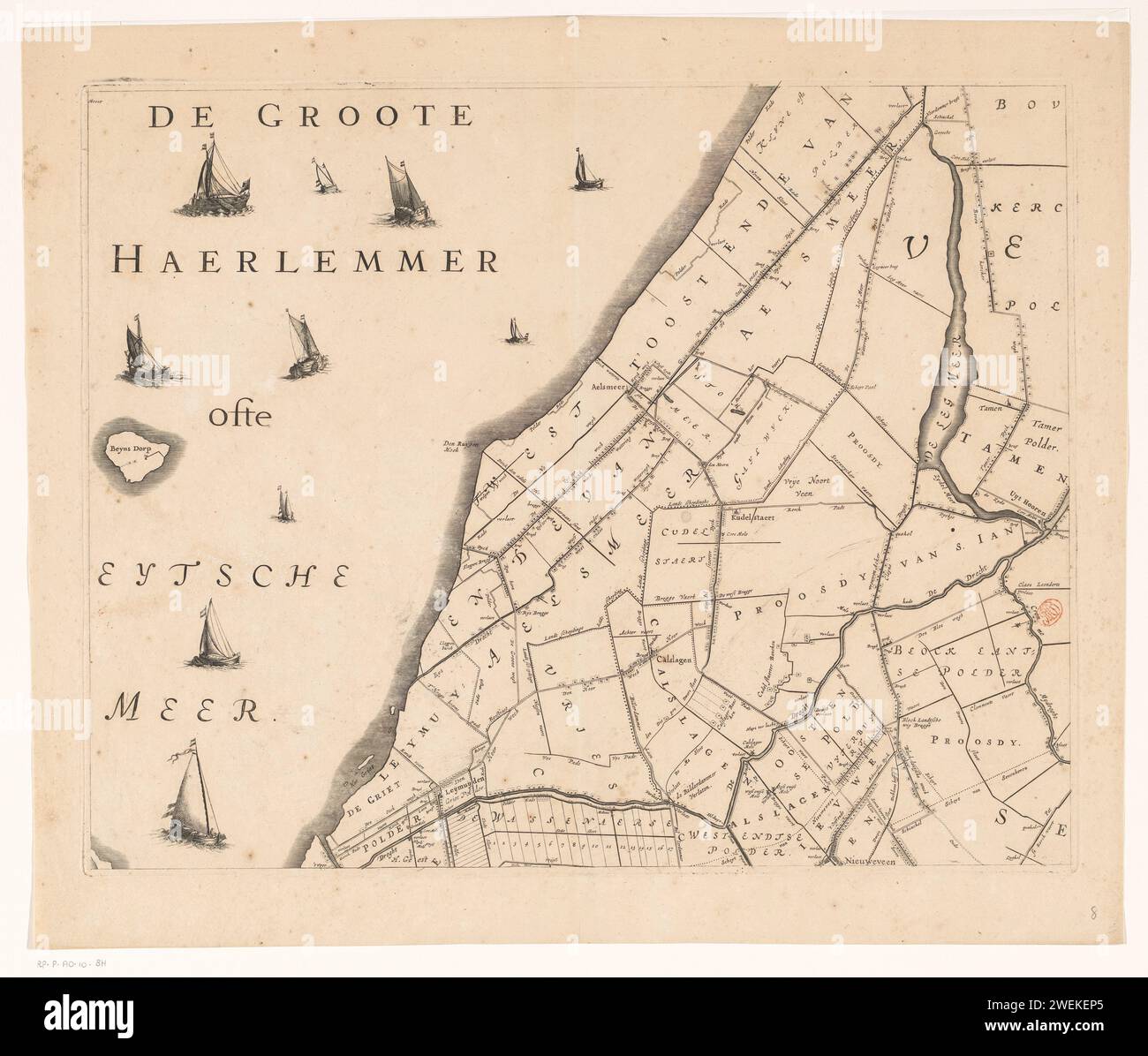 Map of the Water Board of Rijnland (eighth part), Cornelis Danckerts (I ...