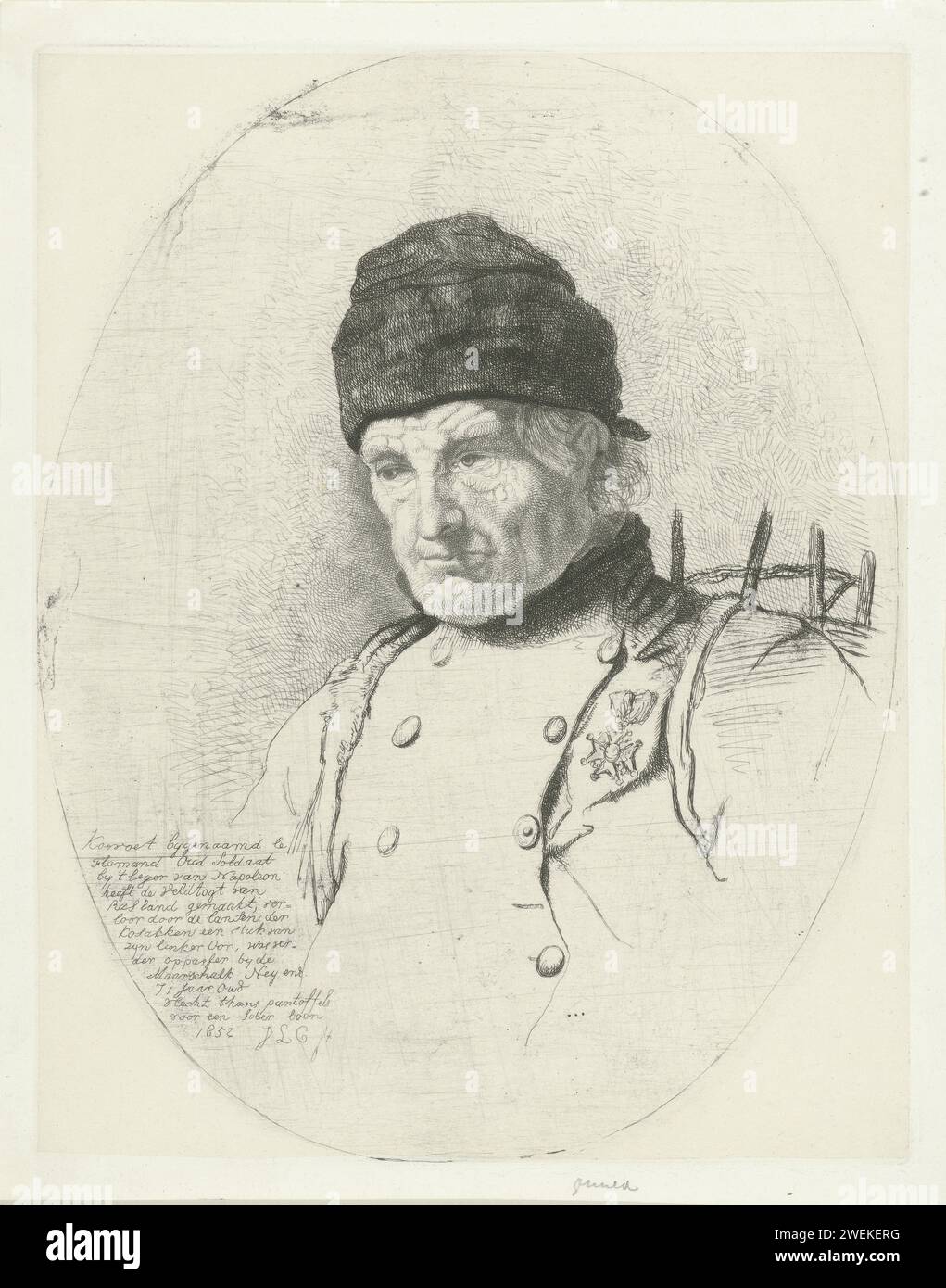 Portrait of Koevoet Le Flamand, Jacobus Ludovicus Cornet, 1852 print ...
