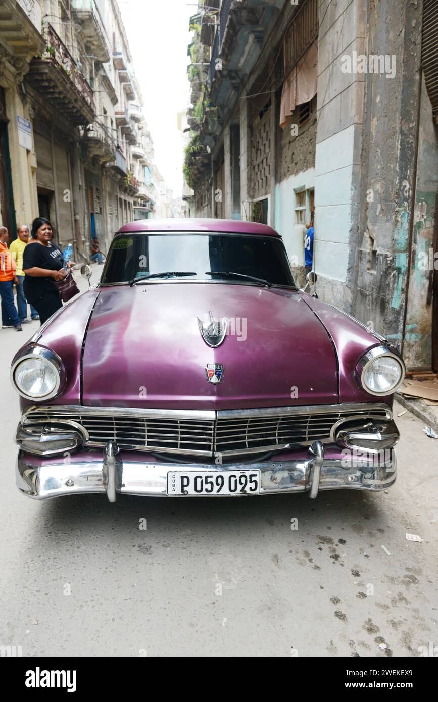An Old Ford Customline in Havana, Cuba Stock Photo - Alamy