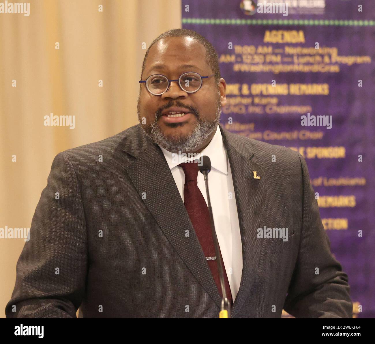 Washington, DC, USA. 25th Jan, 2024. Loyola University (La.) President ...