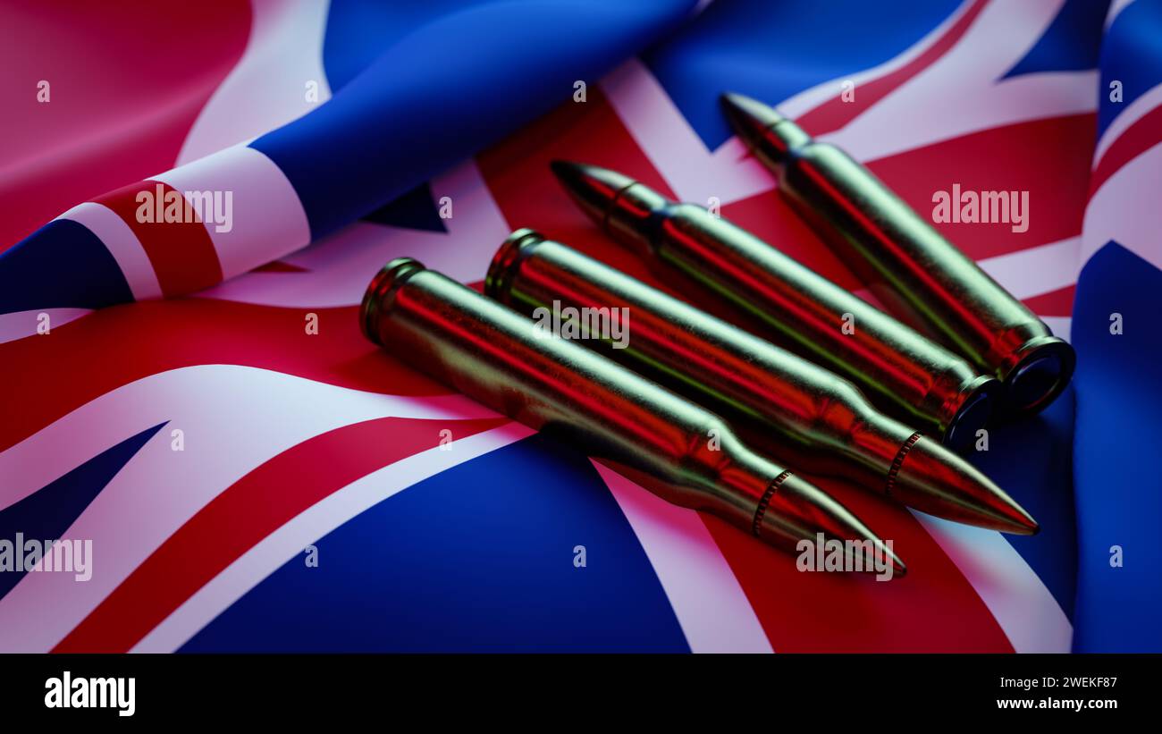 Concept background about Great Britain military power.3d rendering ...