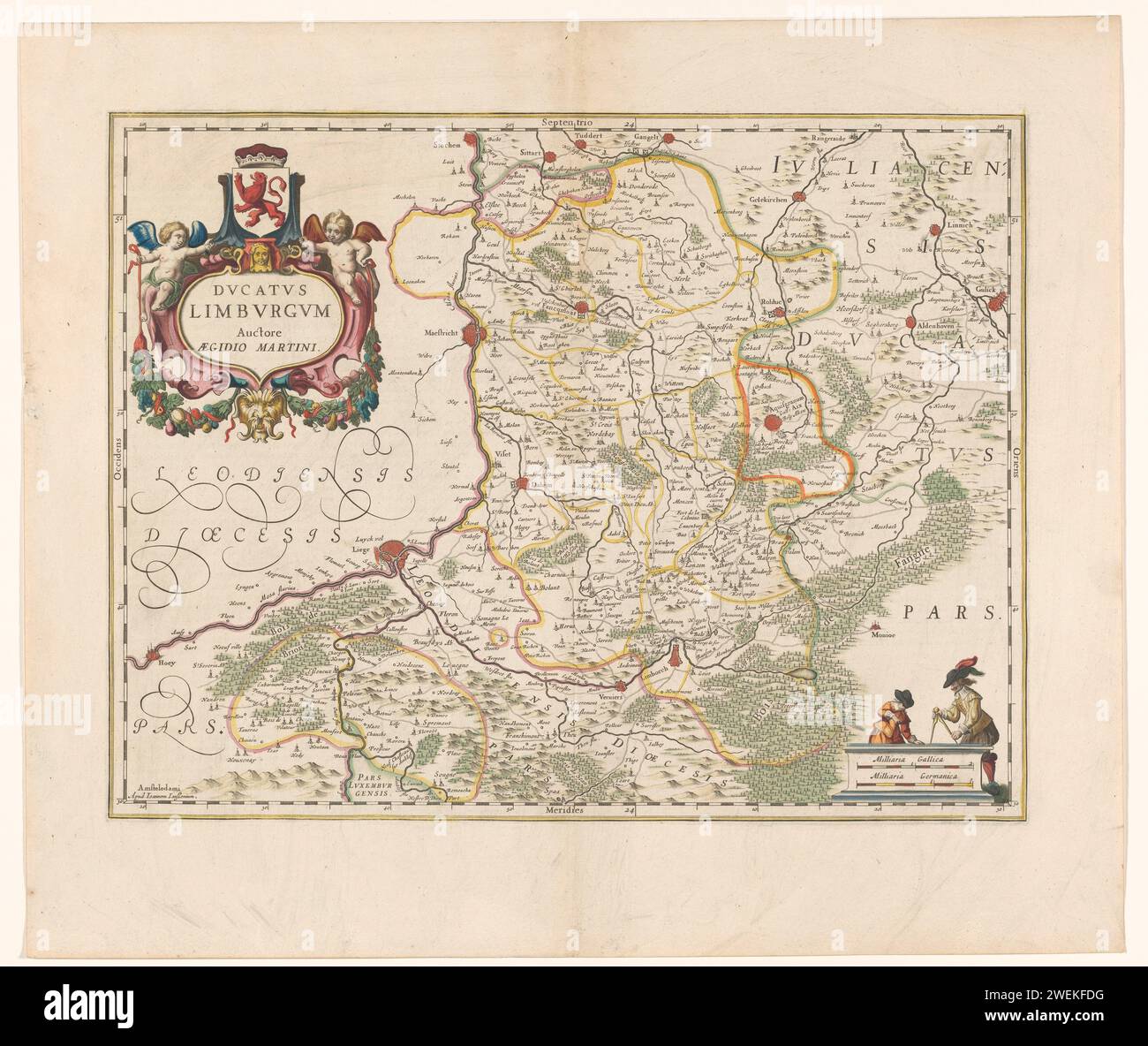 Map of the Duchy of Limburg, Anonymous, 1666 - c. 1680 print Map of the ...